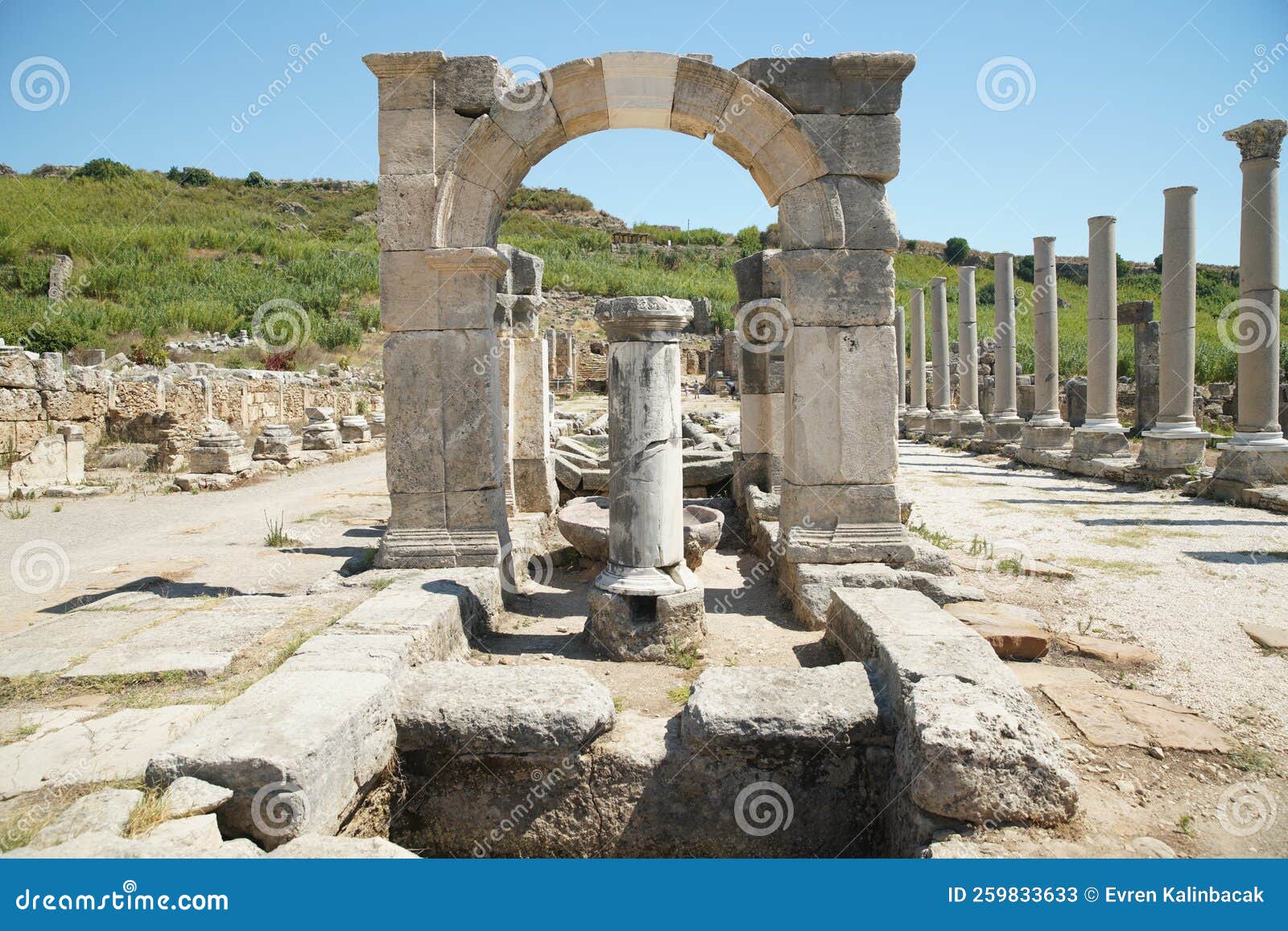 Perge Ancient City in Antalya, Turkiye Stock Image - Image of landmark ...