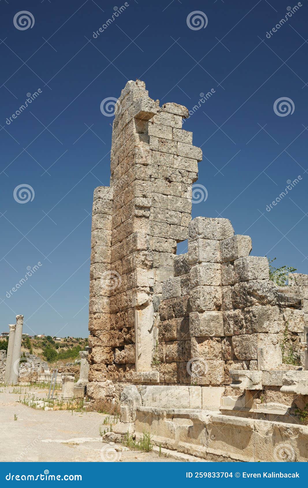 Perge Ancient City in Antalya, Turkiye Stock Photo - Image of perga ...