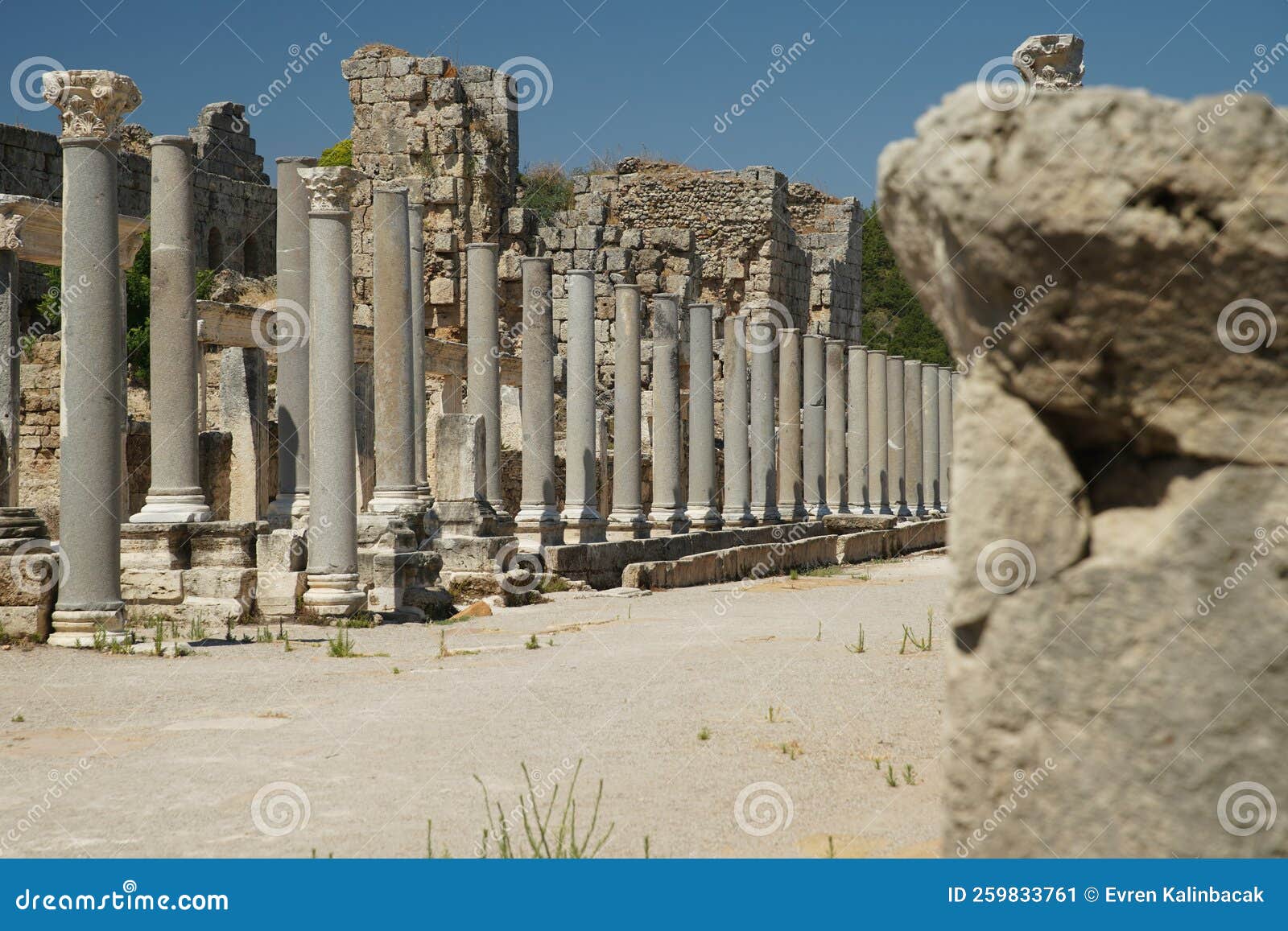Perge Ancient City in Antalya, Turkiye Stock Image - Image of antalya ...