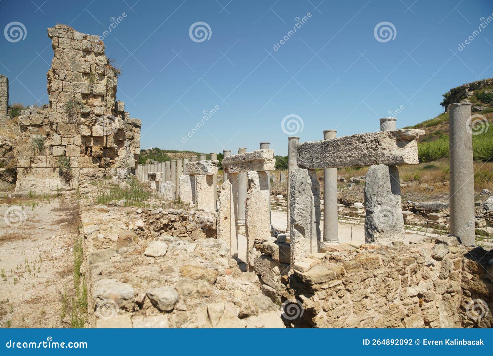 Perge Ancient City in Antalya, Turkiye Stock Photo - Image of structure ...