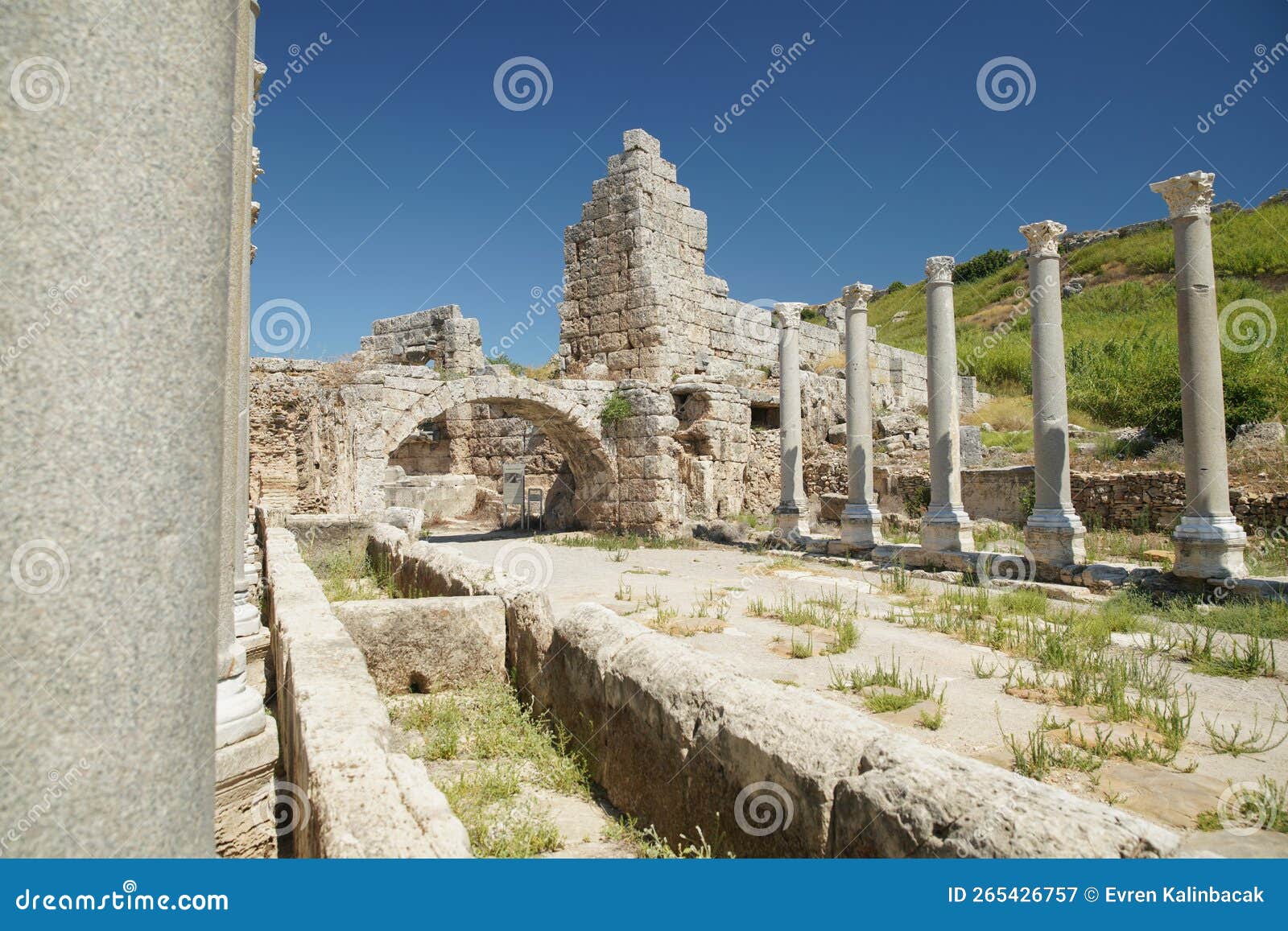 Perge Ancient City in Antalya, Turkiye Stock Image - Image of tourism ...