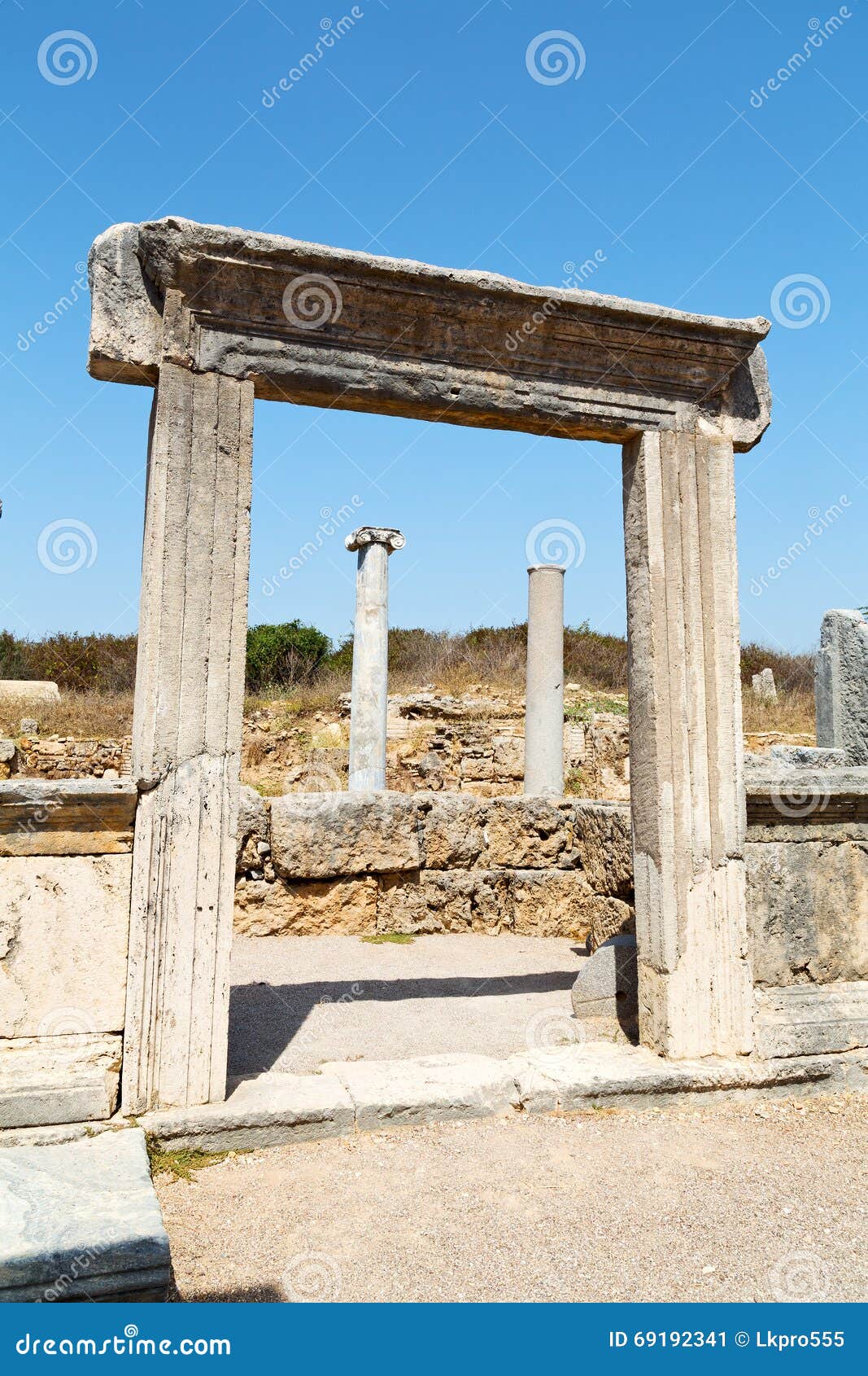 In Perge Old Construction Turkey Roman Temple Stock Image - Image of ...