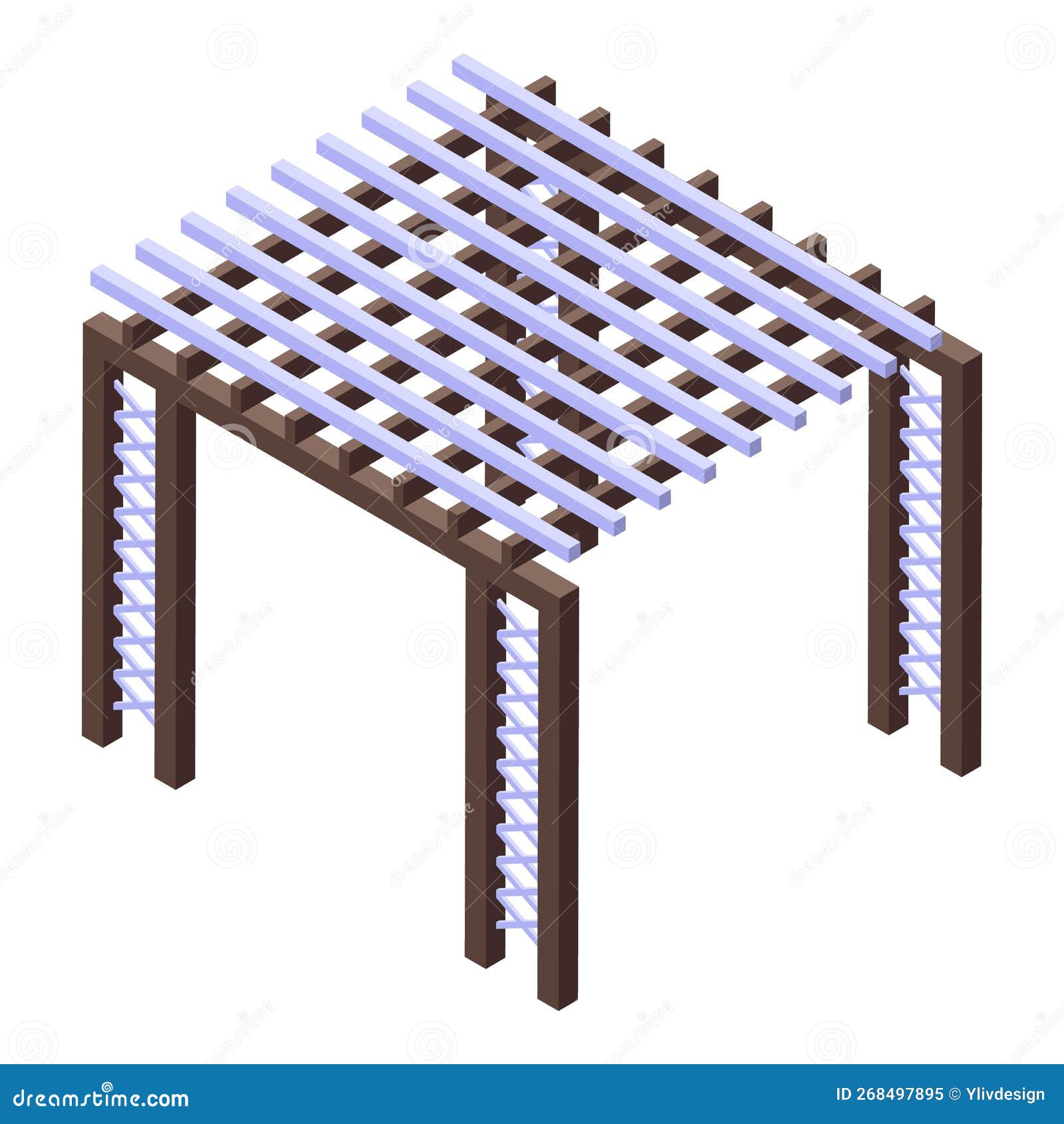 Pergola Icon Isometric Vector. House Construction Stock Vector ...