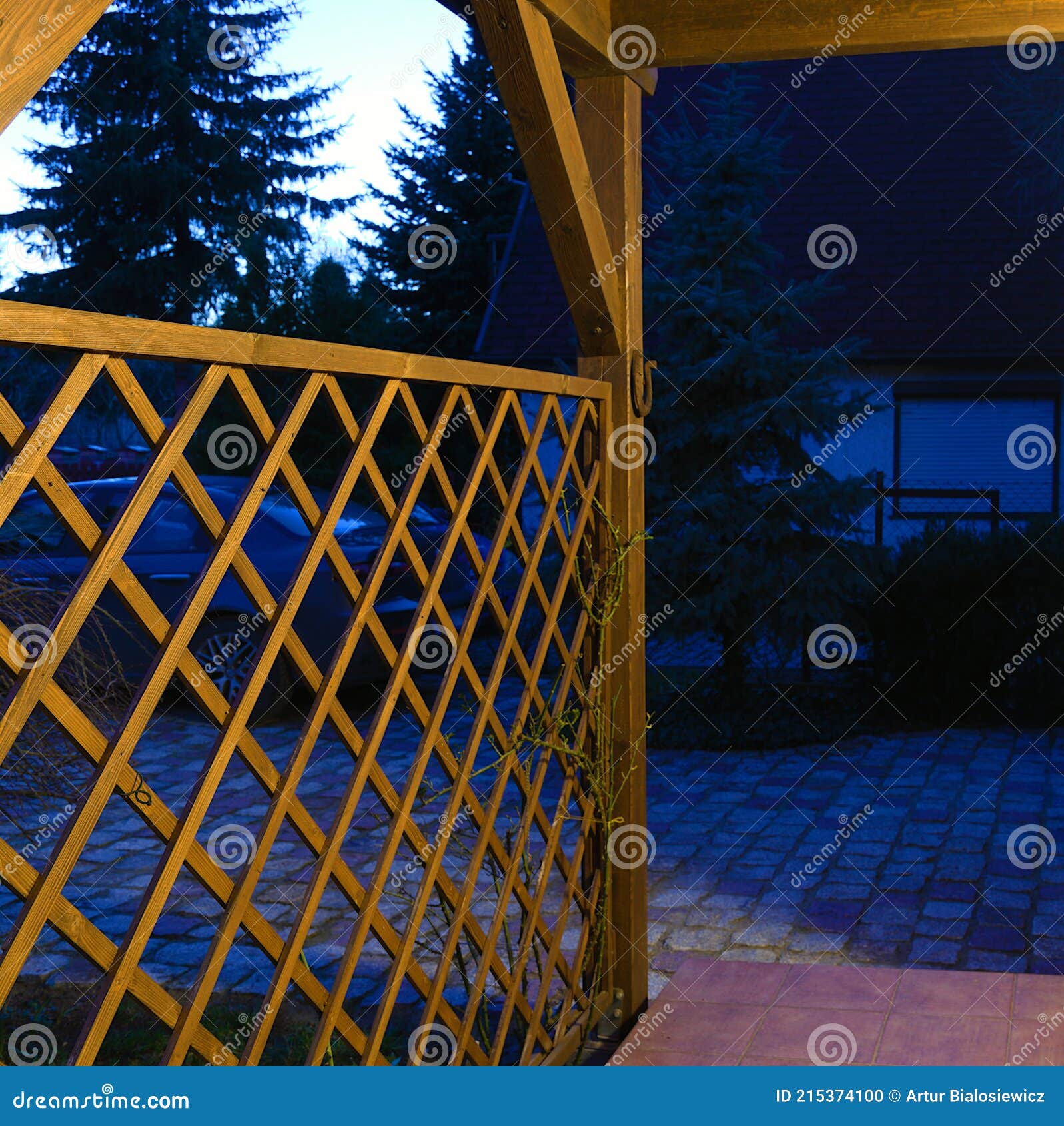 Pergola on the Terrace of a Rural House Stock Photo - Image of terrace ...