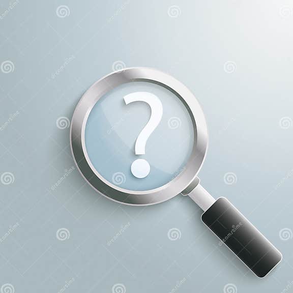 Pergunta branca Mark Loupe ilustração do vetor. Ilustração de estrondo ...