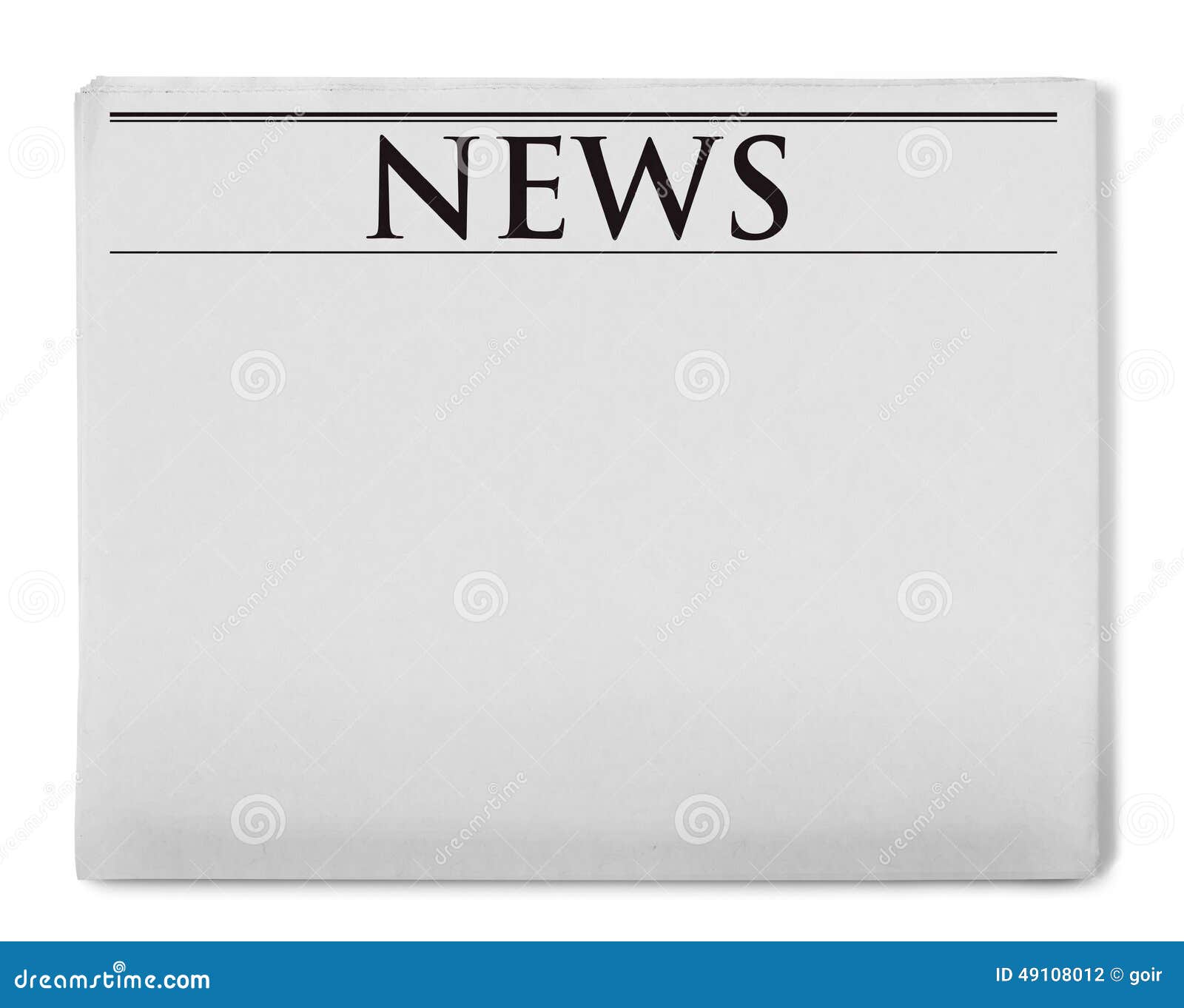 Periódico Aislado En Blanco Stock de ilustración - Ilustración de ...