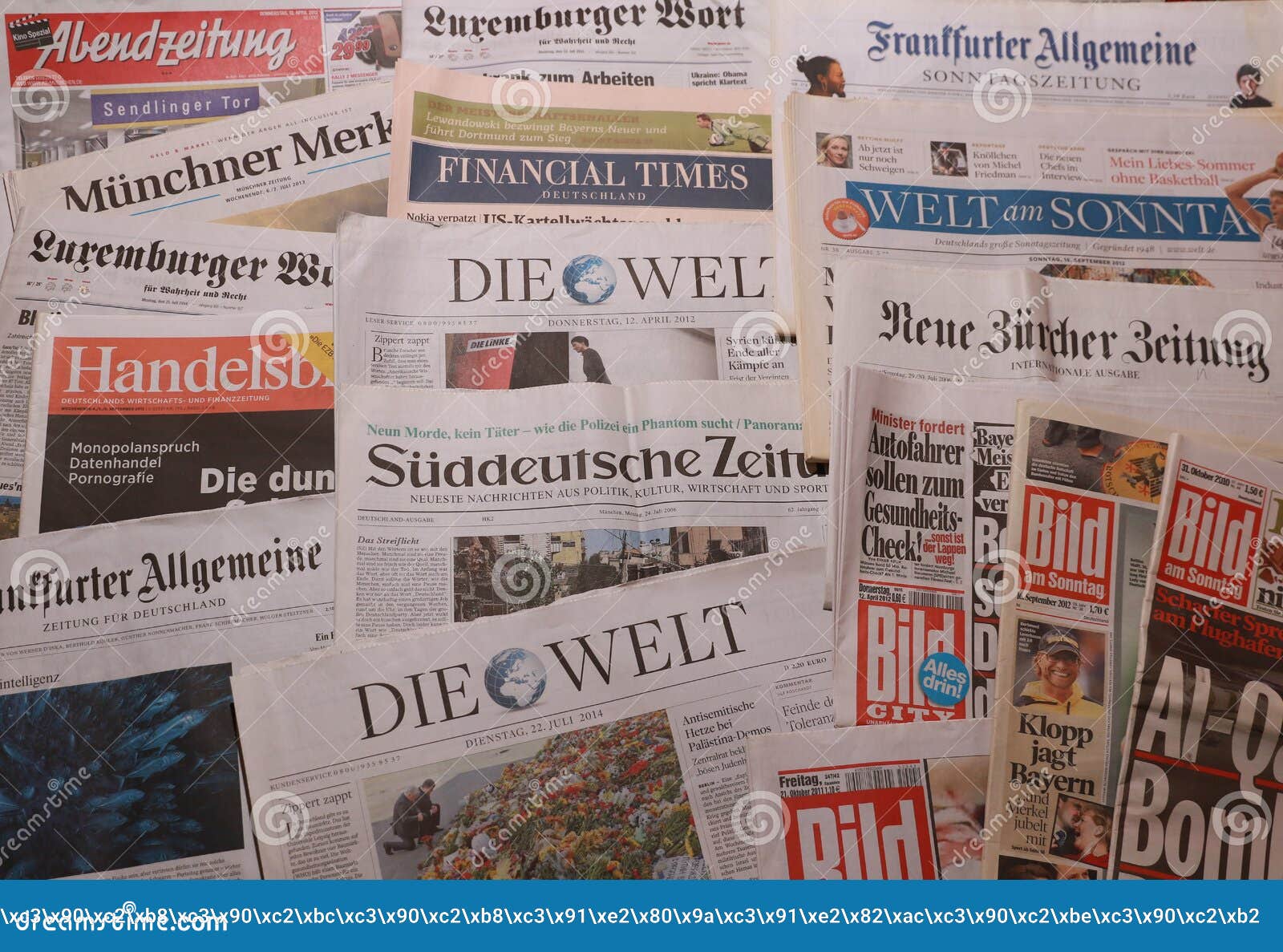 Periódico internacional foto de archivo editorial. Imagen de alemania ...