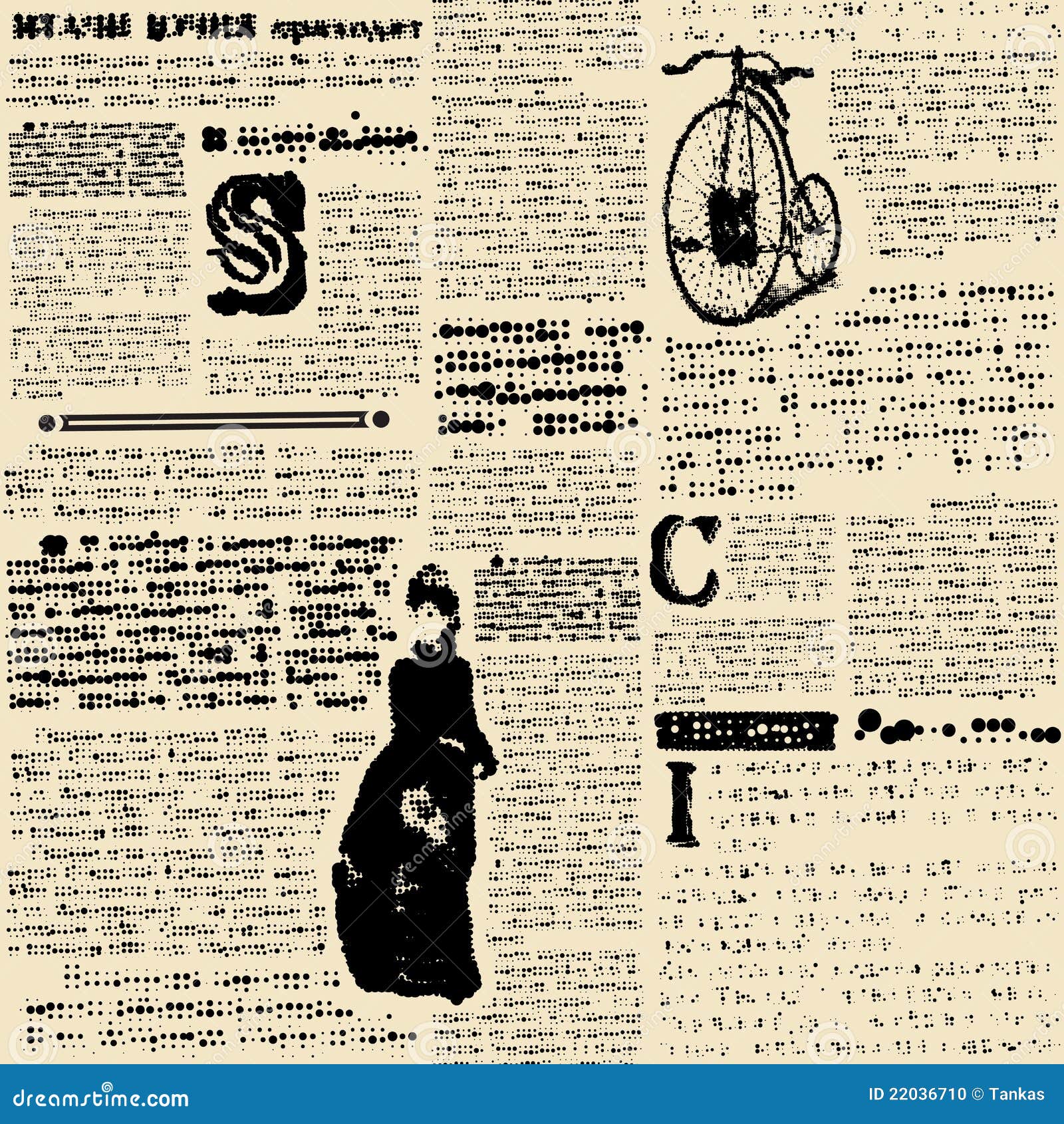 Periódico retro ilustración del vector. Ilustración de ilegible - 22036710