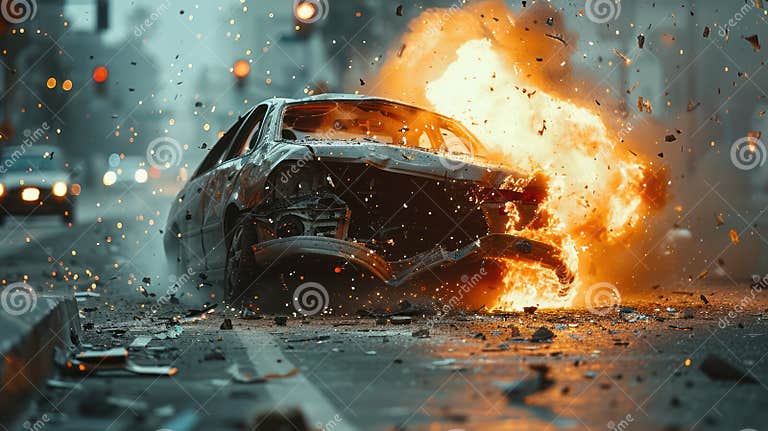 Peril on the Roadway: Devastating Car Crash Unleashes Danger and ... Peril on the Roadway: Devastating Car Crash Unleashes Danger and ...