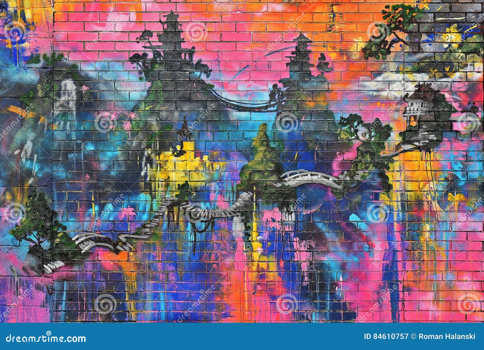 Destiny Graffiti On Brick Wall Stock Photo | CartoonDealer.com #57109776