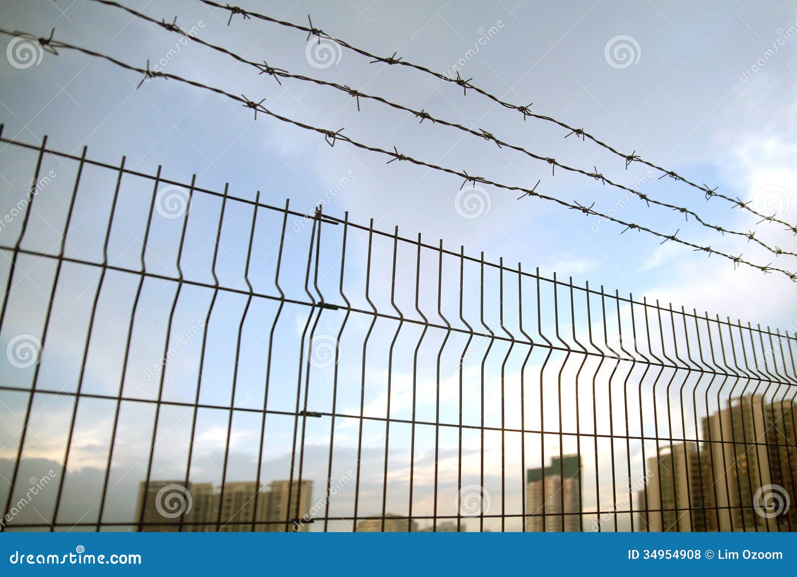 Perimeter fence stock photo. Image of exterior, fence - 34954908