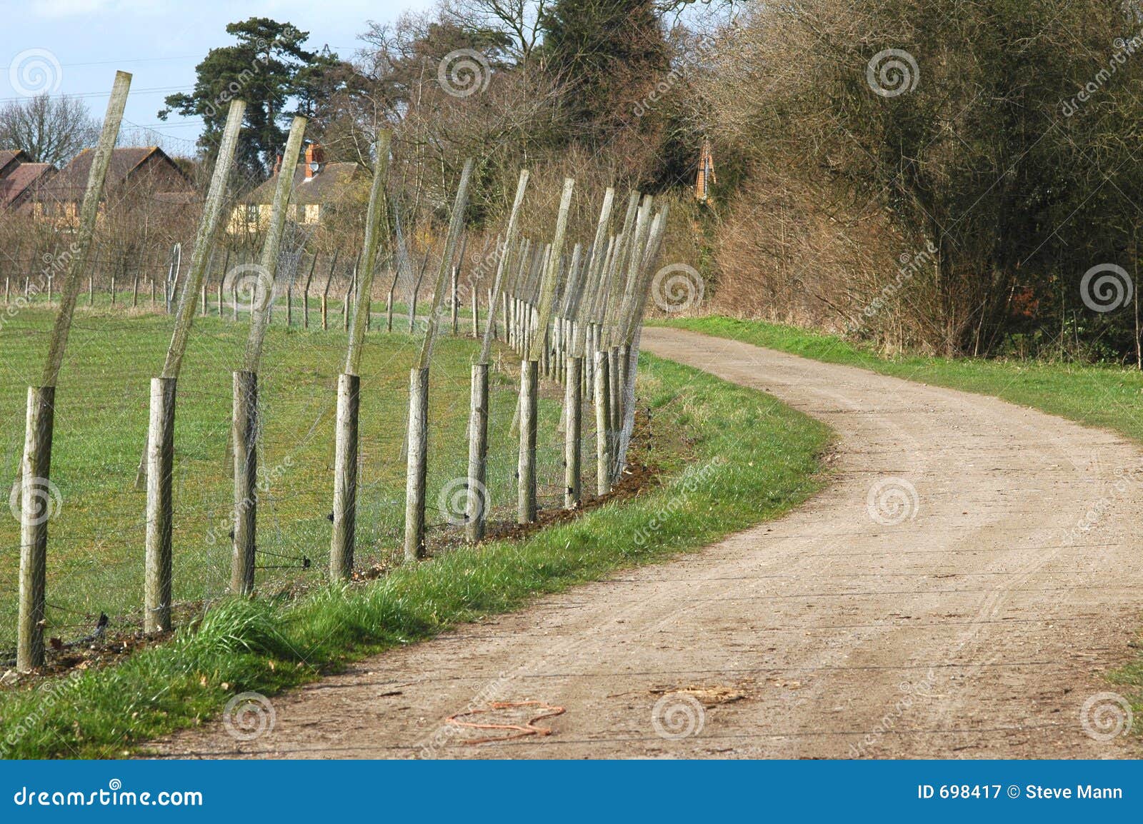 Perimeter fencing 1 stock image. Image of road, dirt, fences - 698417