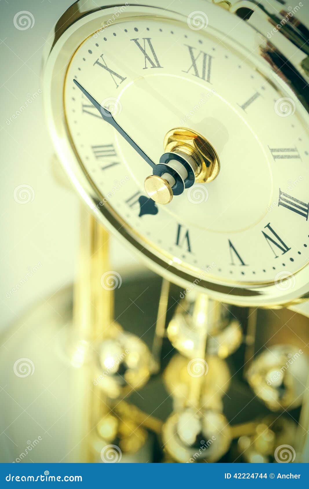Period Clock with Oscillating Mechanism Stock Photo - Image of analogue ...