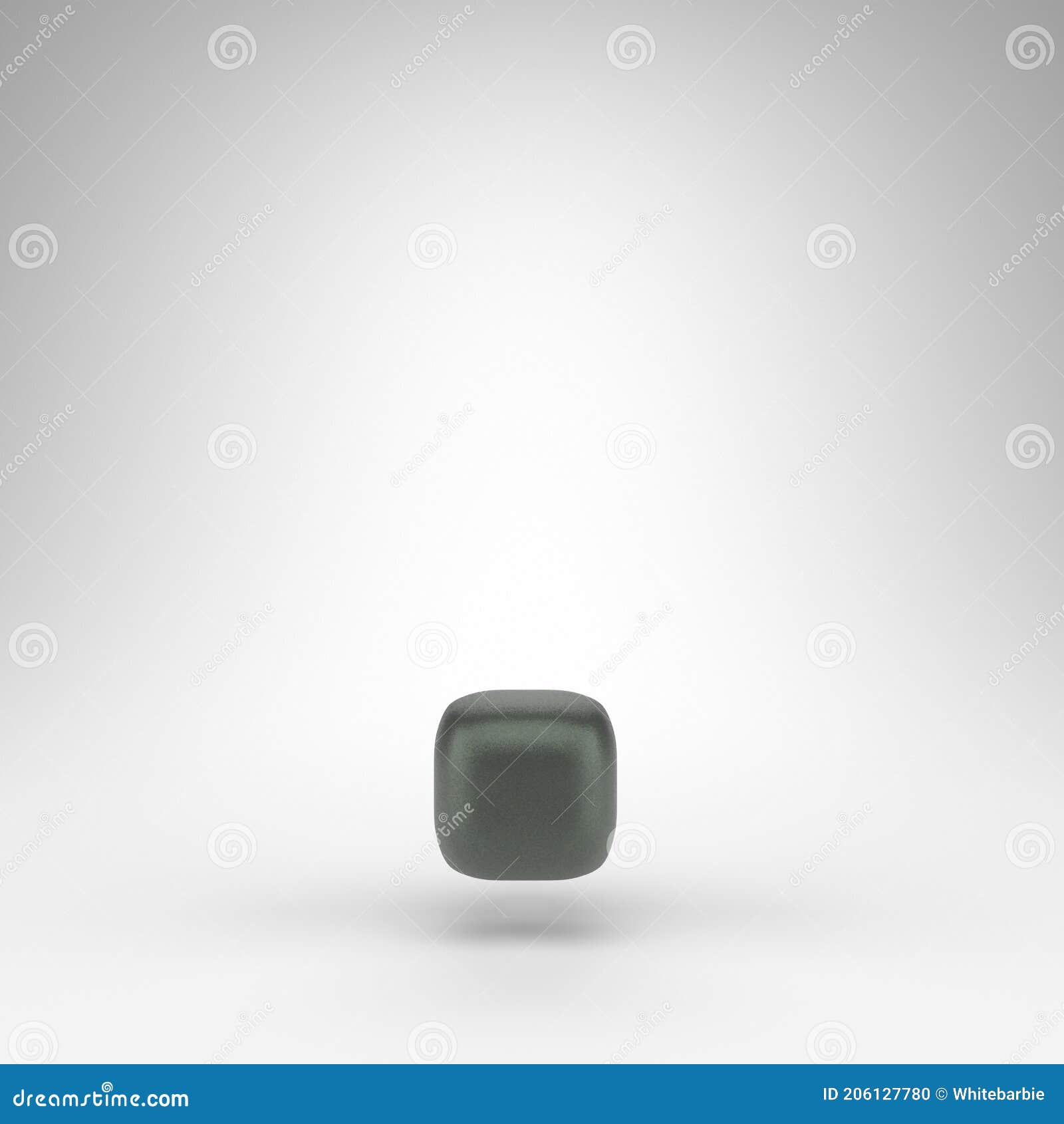 Period Symbol On White Background. Anodized Blue 3D Sign With Matte ...