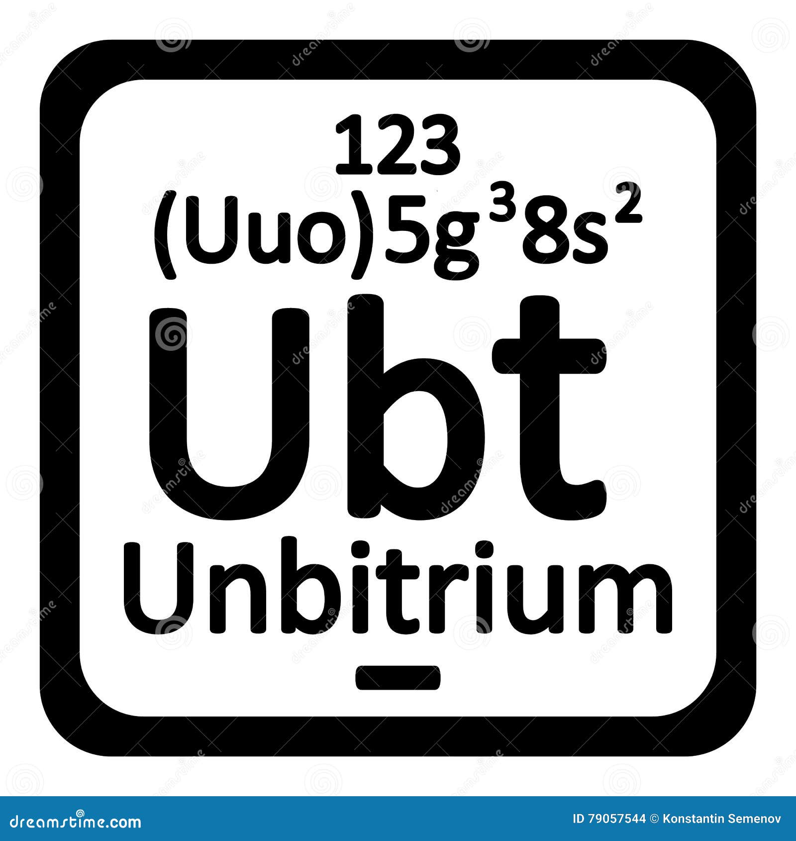 Periodensystemelement Unbitrium Ikone Stock Abbildung - Illustration ...