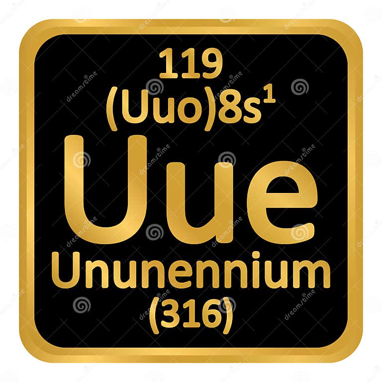 Periodensystemelement Ununennium Ikone Stock Abbildung - Illustration ...