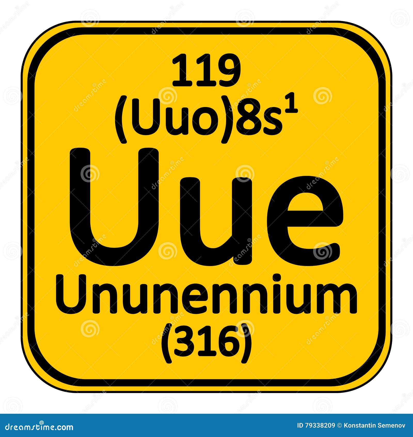Periodensystemelement Ununennium Ikone Stock Abbildung - Illustration ...