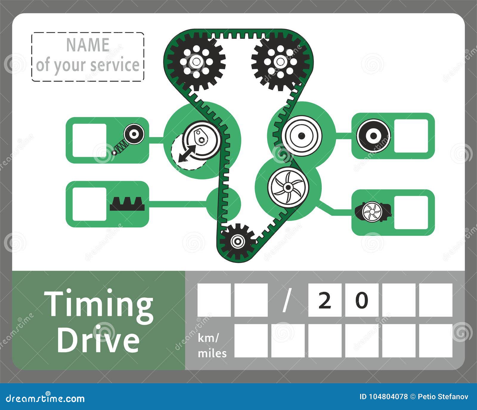 Periodic car sticker stock vector. Illustration of assembly - 104804078