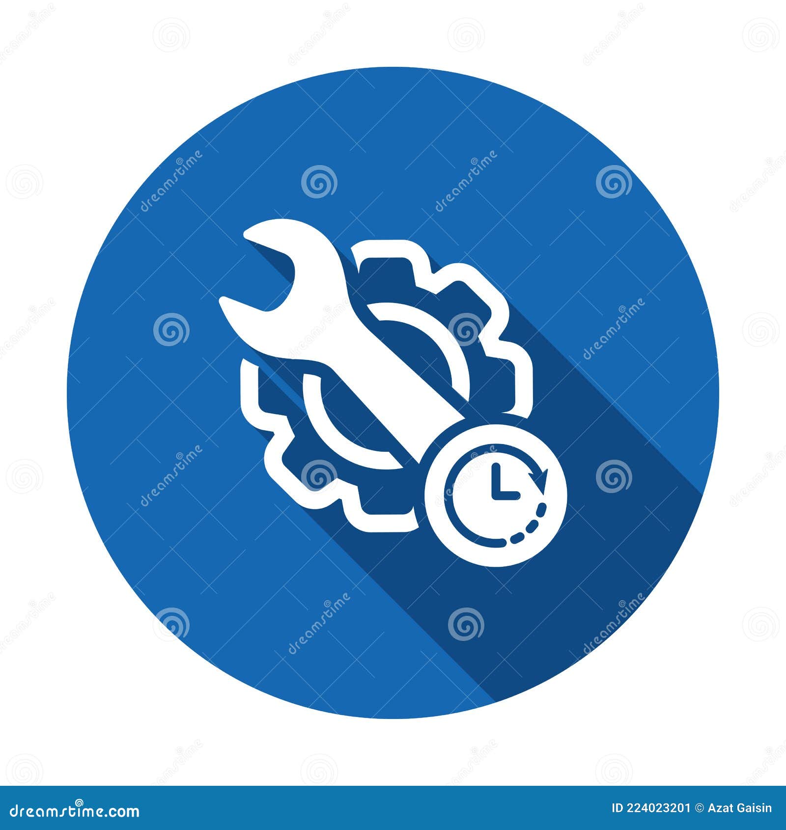 Periodic Maintenance Icon. Maintenance Icon with Clock Sign ...