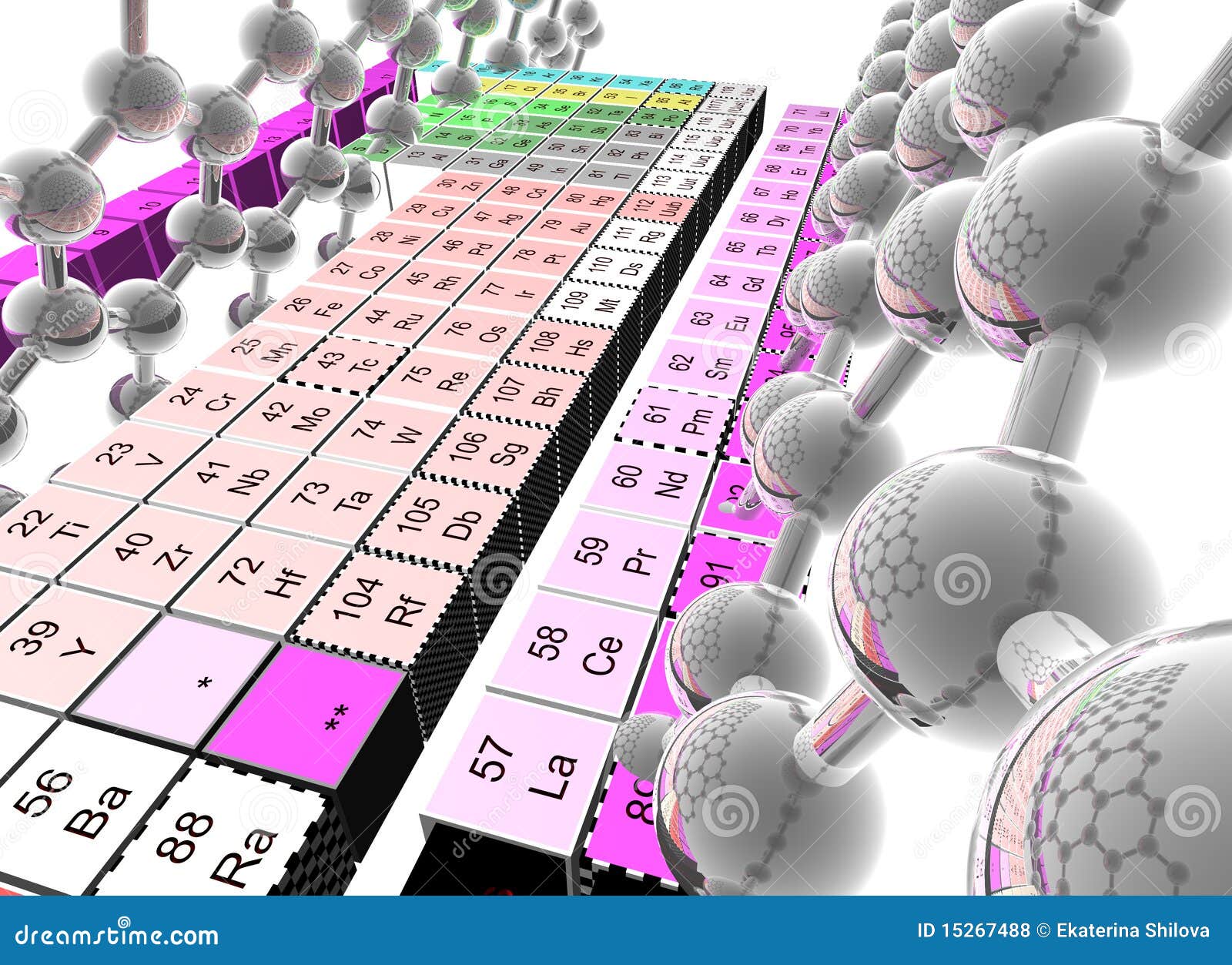 Mendeleev`s Table. Grayscale Periodic Table Of Elements. Flat Vector ...