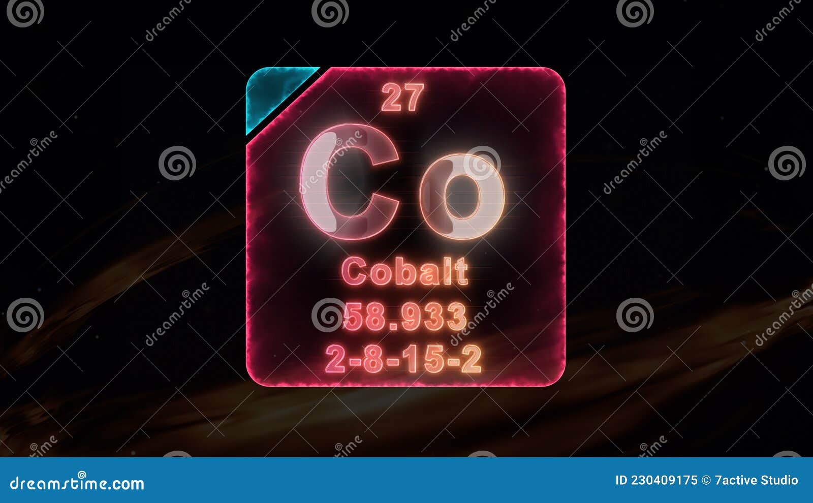 Modern Periodic Table Element Cobalt Stock Illustration - Illustration ...