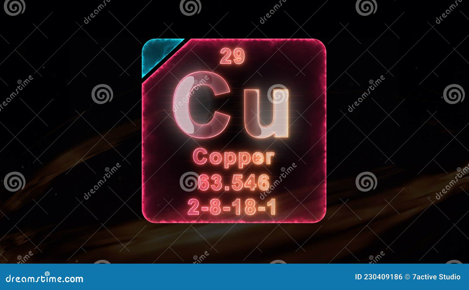 Modern Periodic Table Element Copper Stock Illustration - Illustration ...