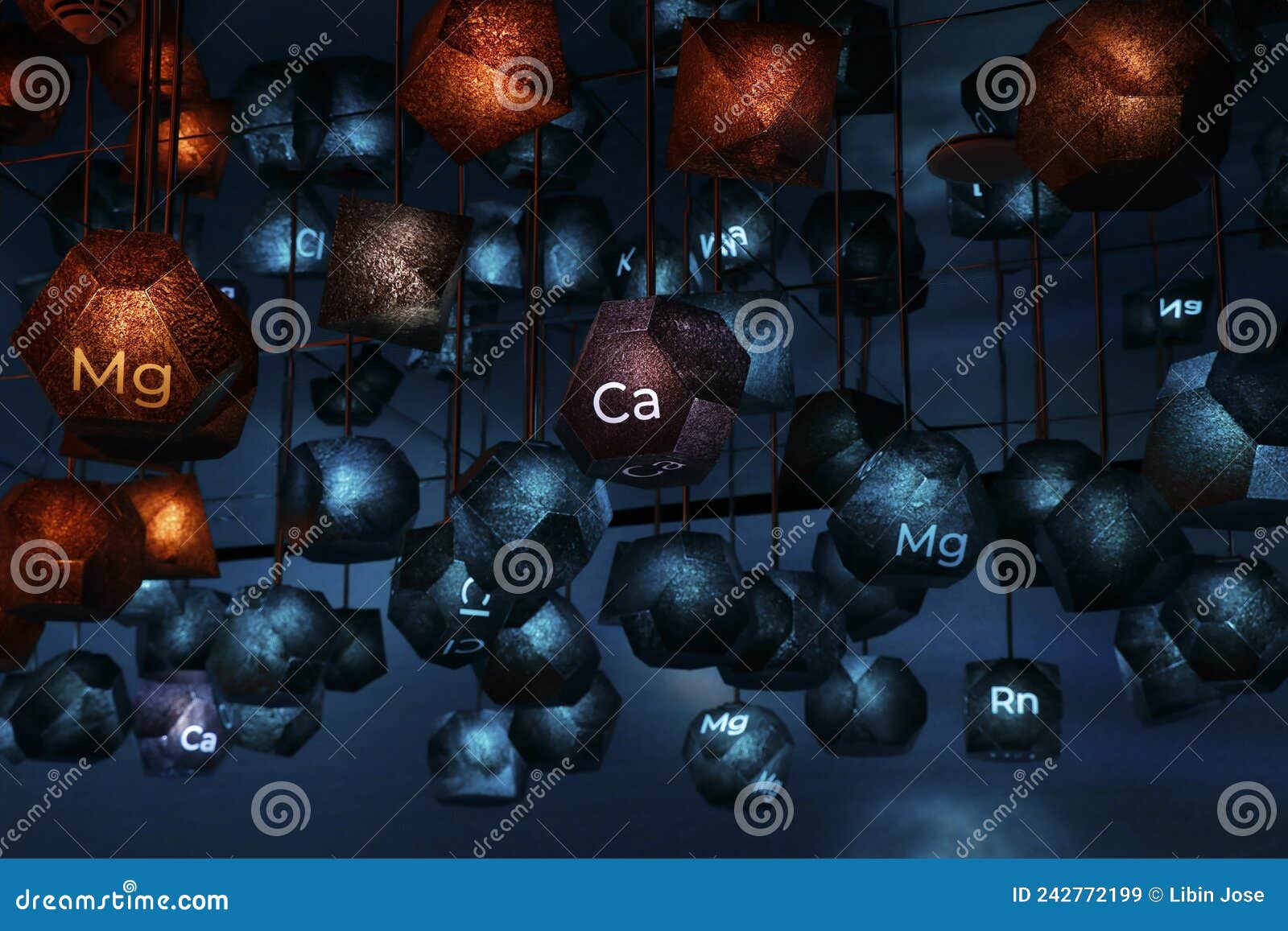 Periodic Table of Chemical Elements, Abstract Science Editorial Stock ...