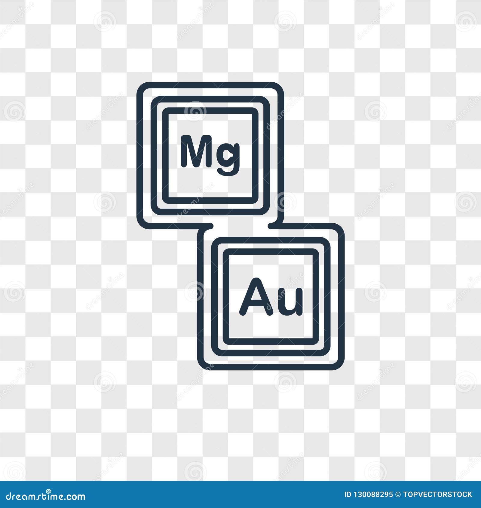 Periodic Table Concept Vector Linear Icon Isolated On Transparent ...