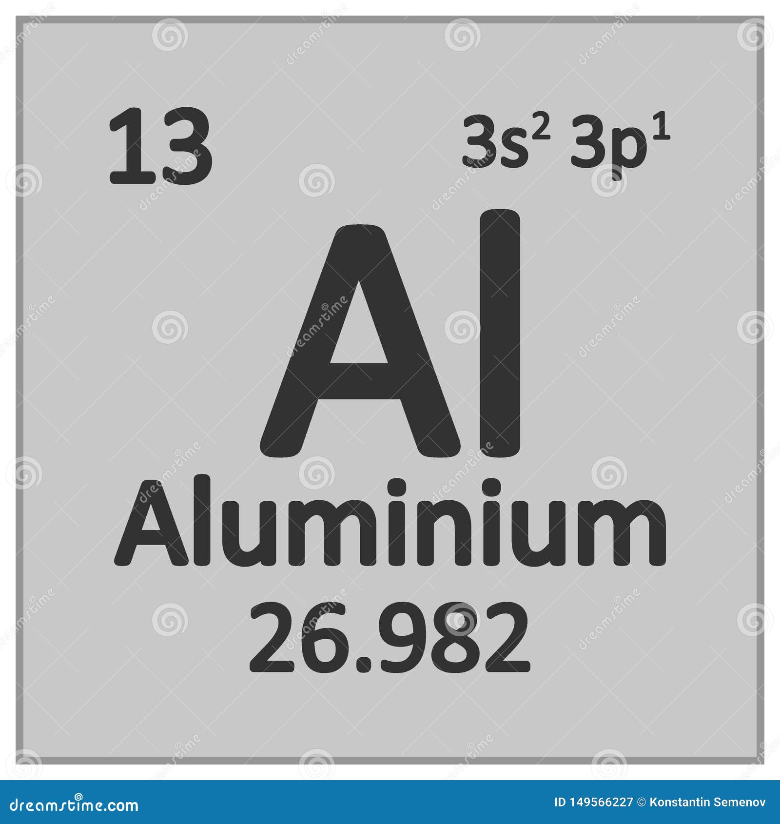 Periodic Table Element Aluminium Icon Stock Illustration - Illustration ...