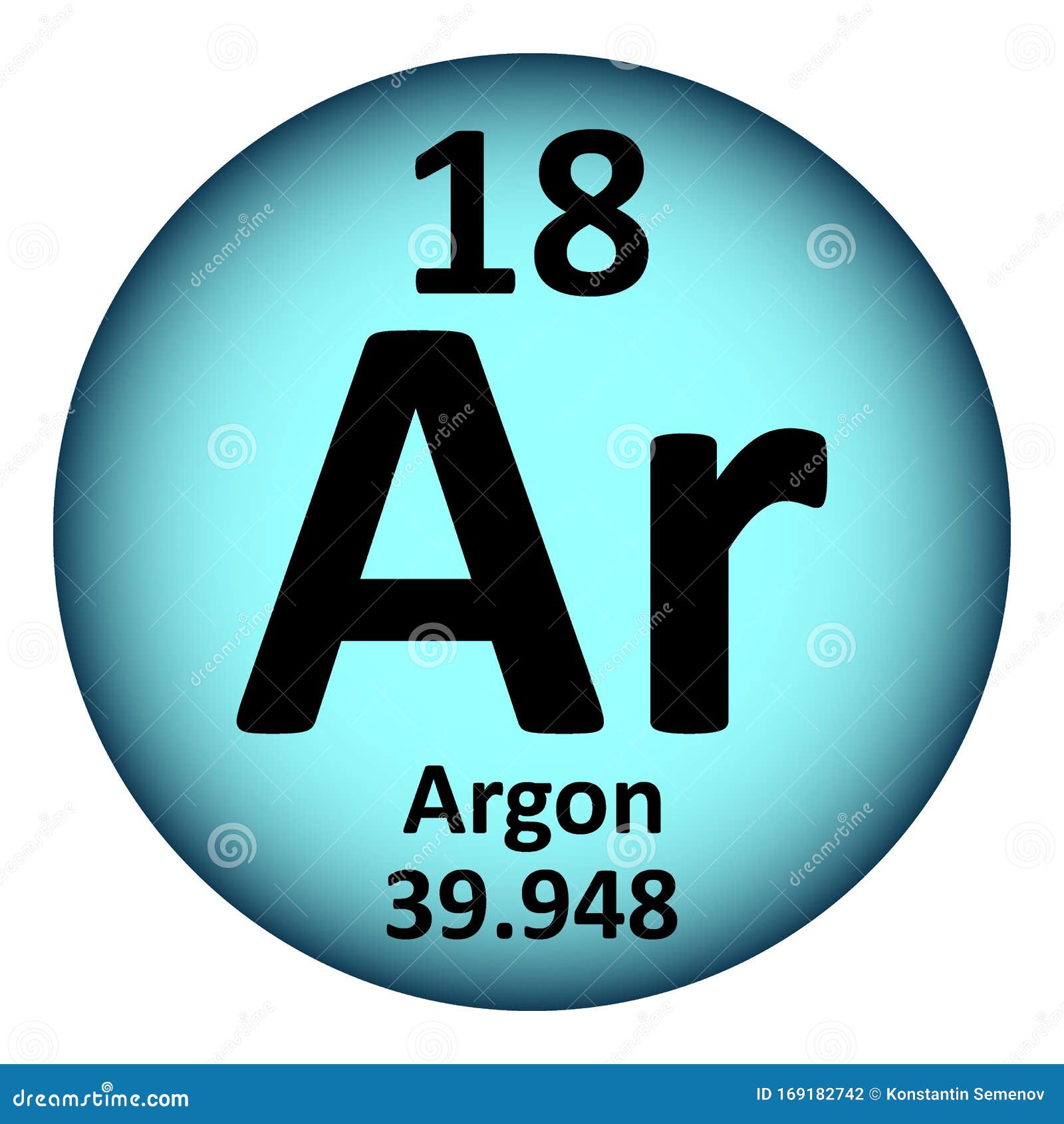 Periodic Table Element Argon Icon Stock Illustration - Illustration of ...