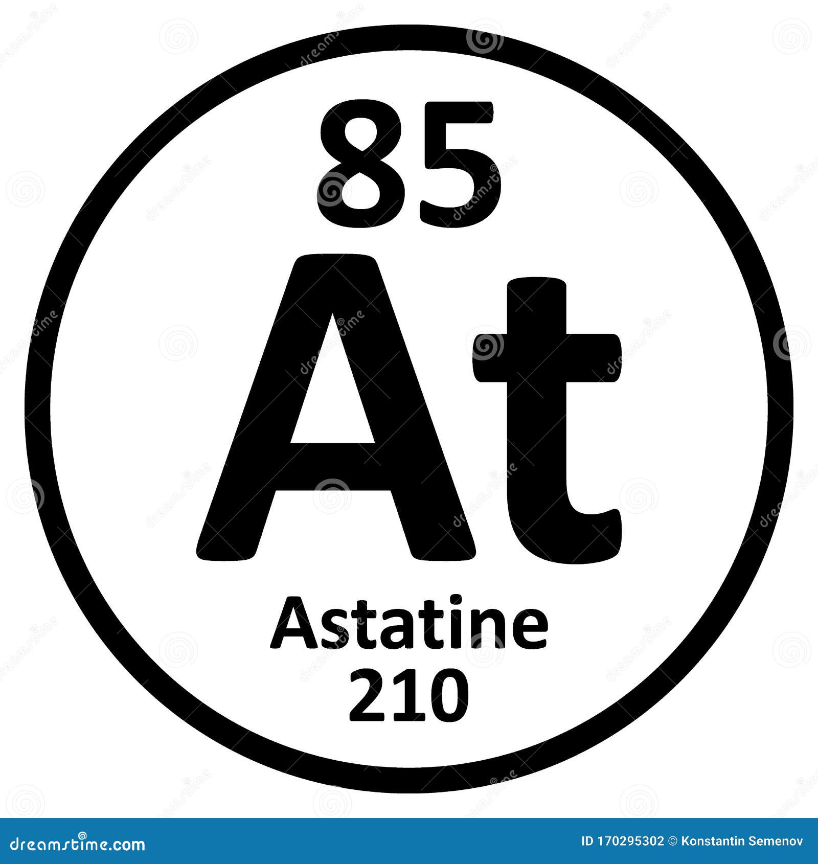 Periodic Table Element Astatine Icon Stock Illustration - Illustration ...