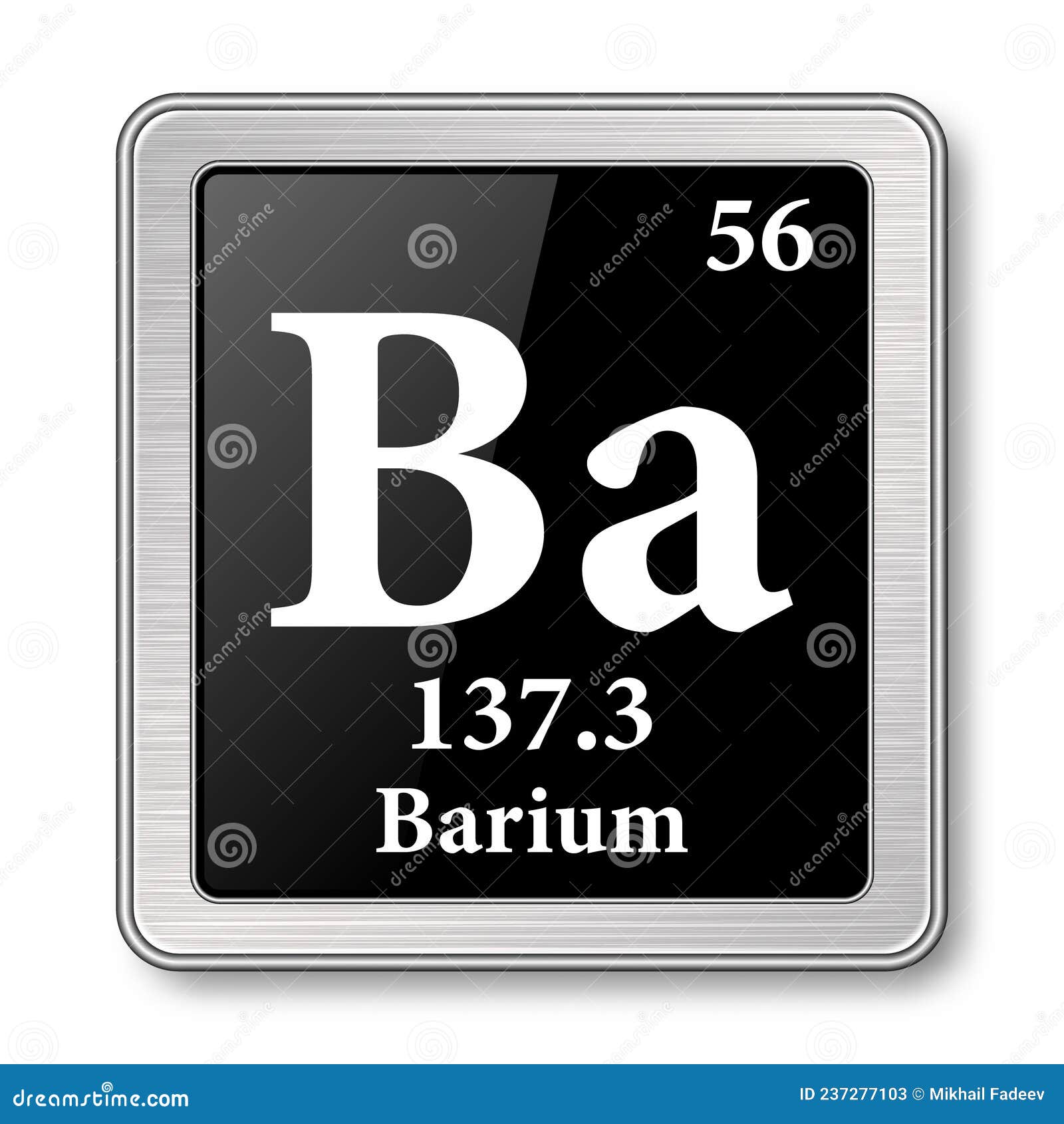 The Periodic Table Element Barium. Vector Illustration Stock Vector ...