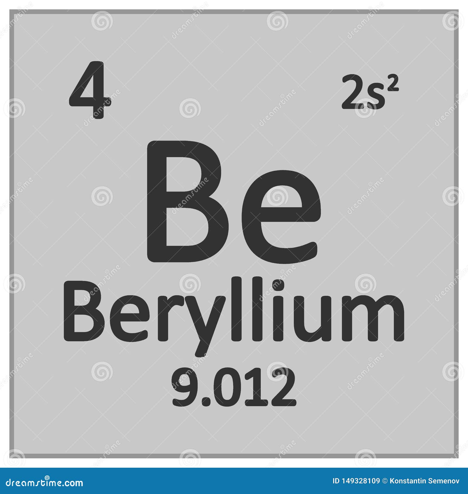 Periodic Table Element Beryllium Icon Stock Illustration - Illustration ...