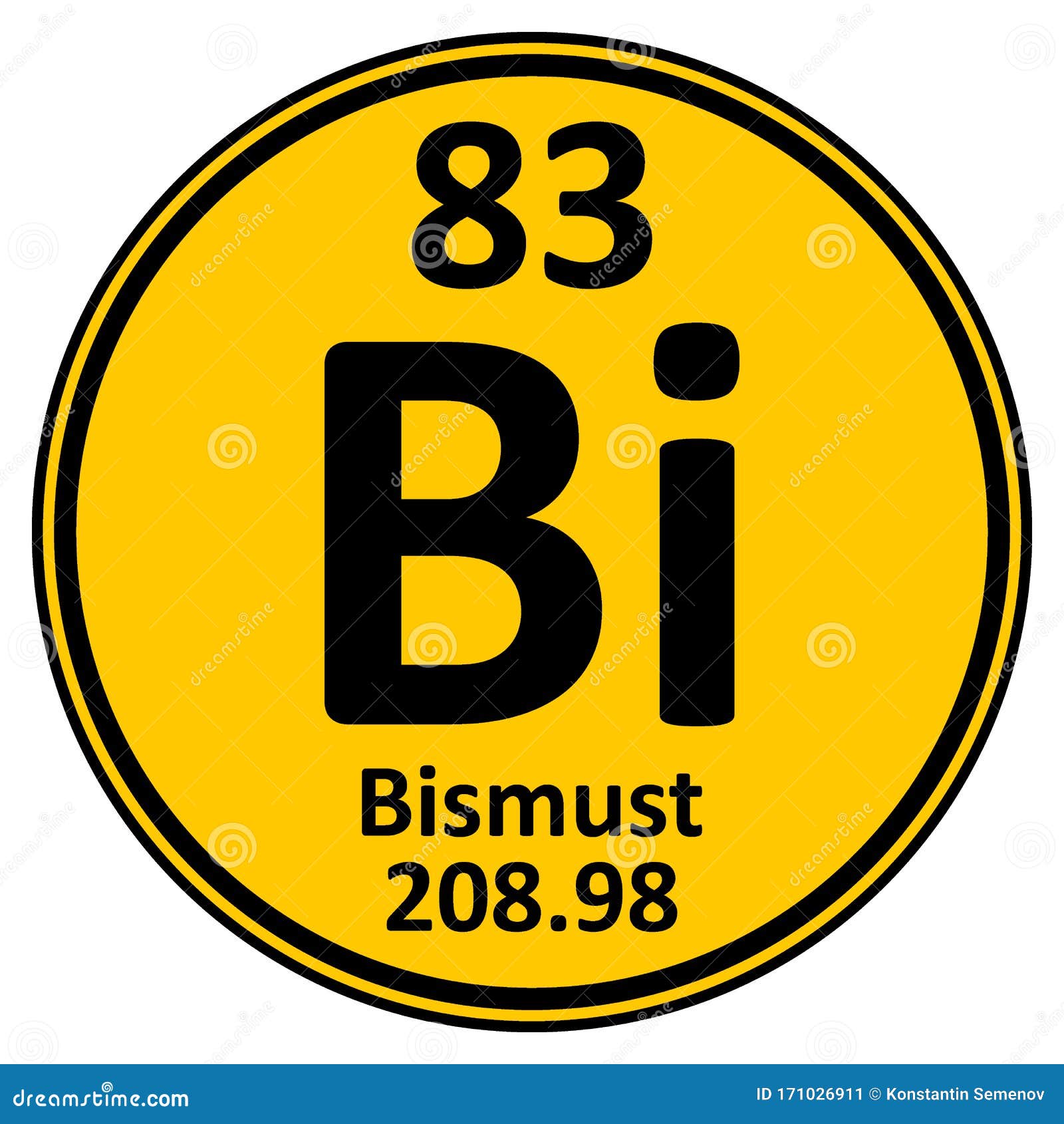 Periodic Table Element Bismuth Icon Stock Illustration - Illustration ...
