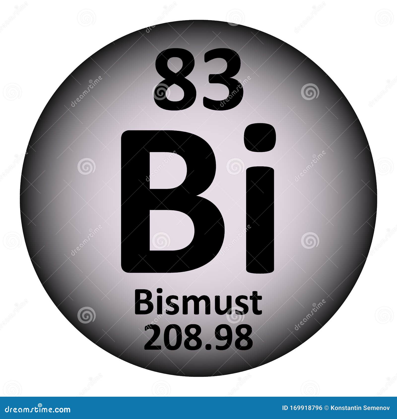Periodic Table Element Bismuth Icon Royalty-Free Cartoon ...