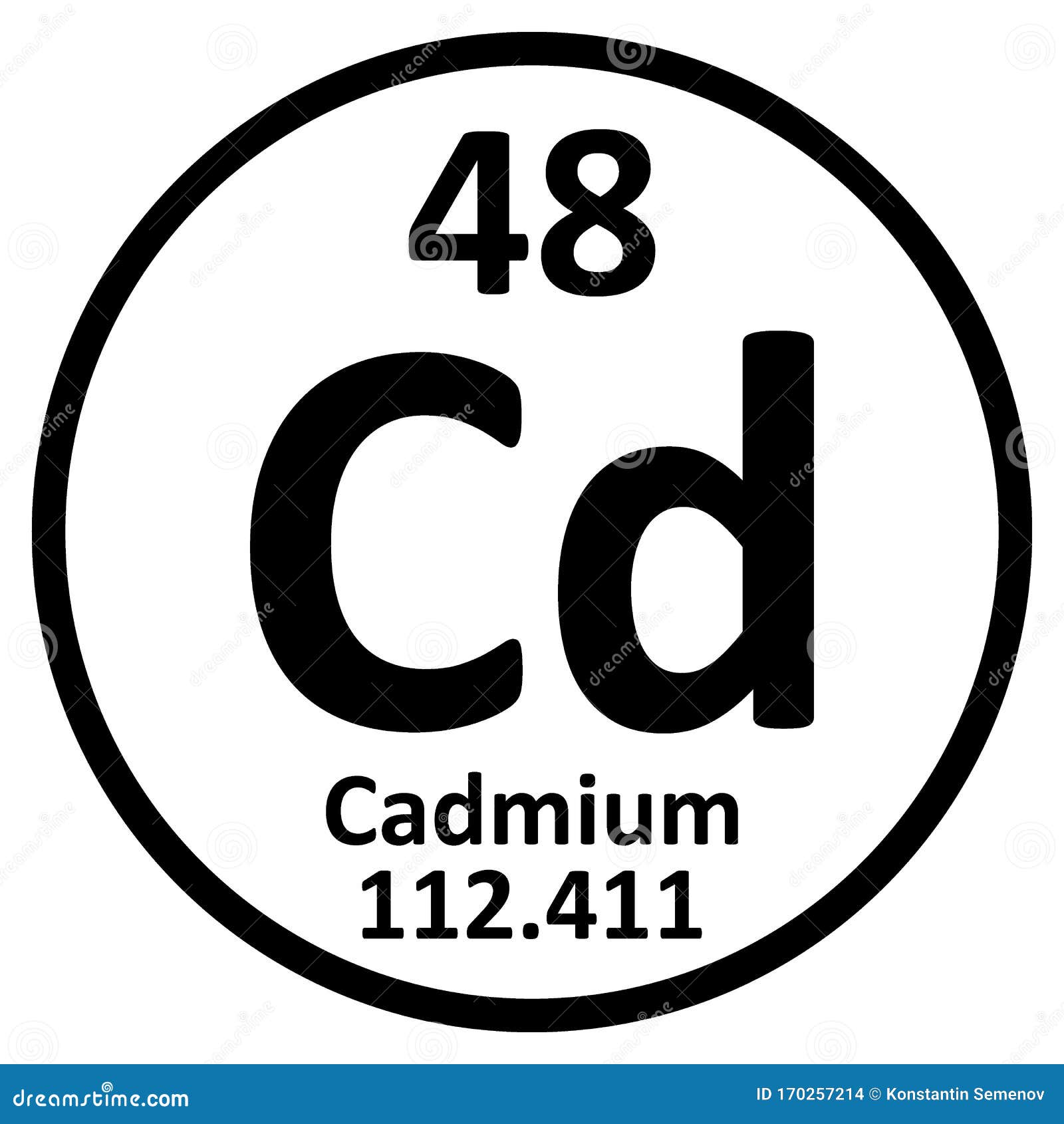 Periodic Table Element Cadmium Icon Stock Illustration - Illustration ...
