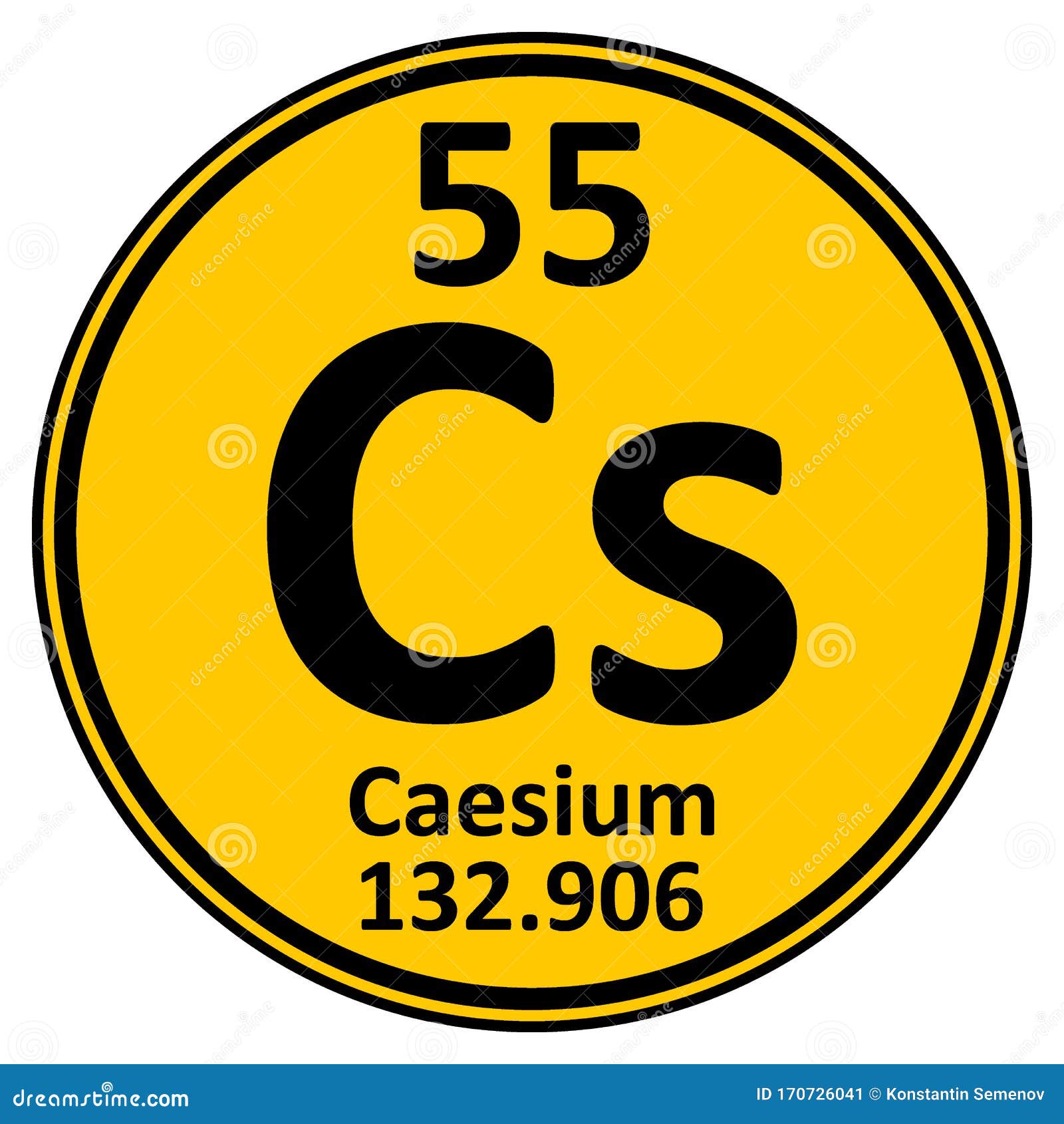 Periodic Table Element Caesium Icon Stock Illustration - Illustration ...