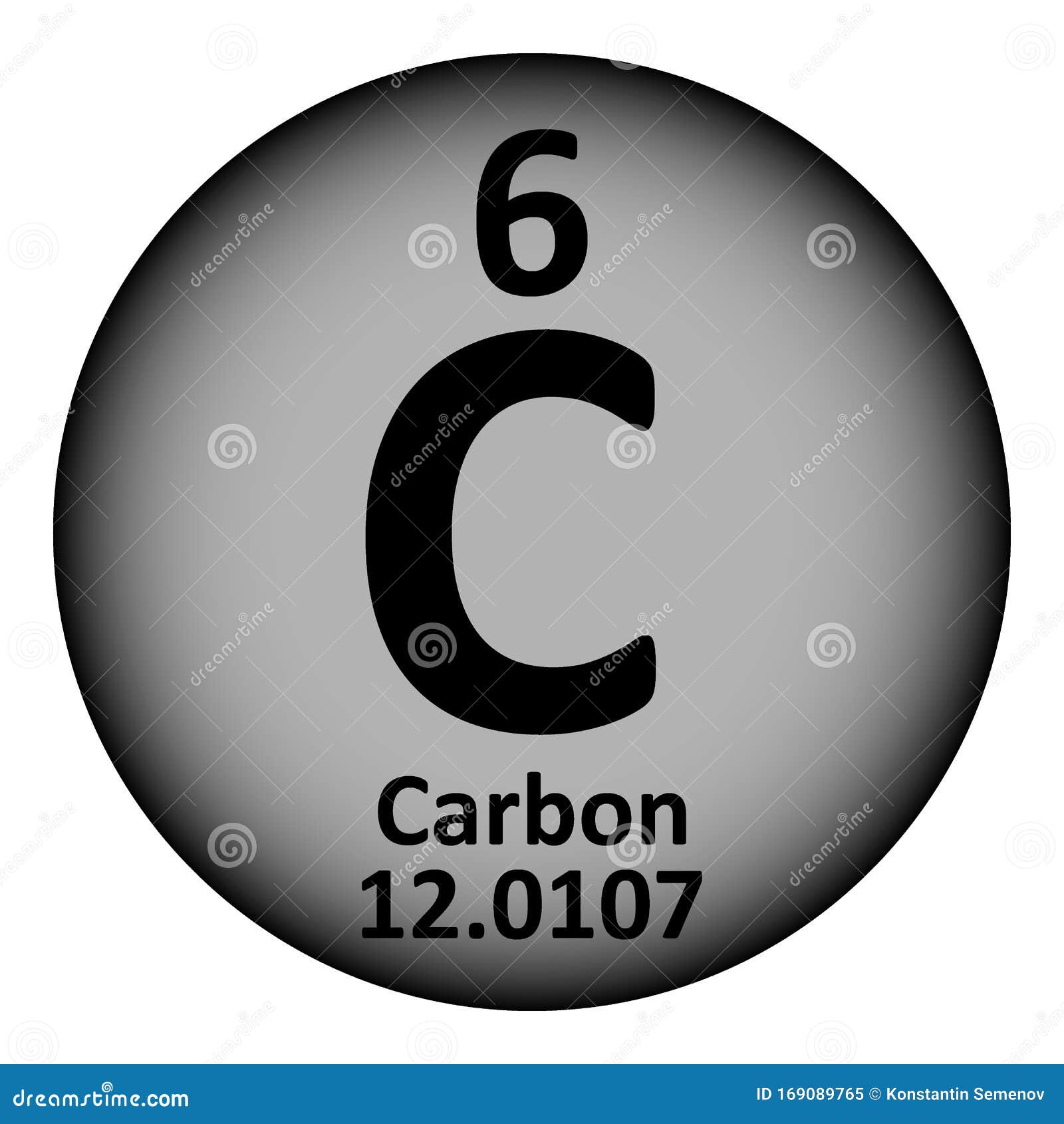 Periodic Table Element Carbon Icon Stock Illustration - Illustration of ...