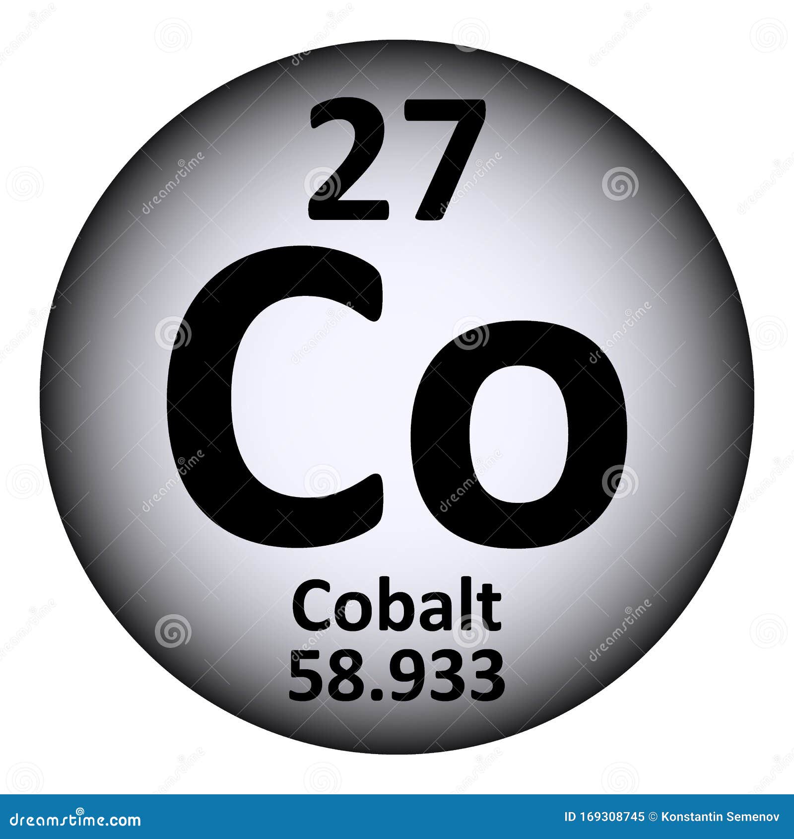Periodic Table Element Cobalt Icon Stock Illustration - Illustration of ...