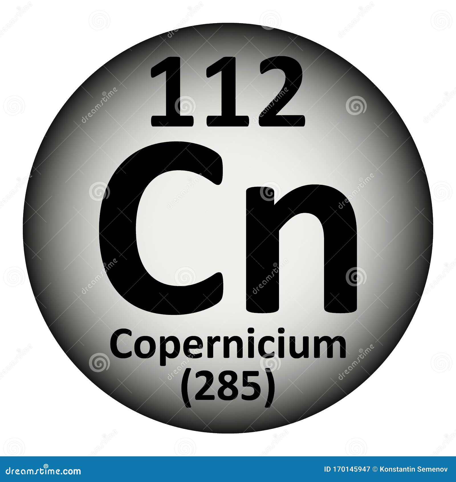 Periodic Table Element Copernicium Icon Stock Illustration ...