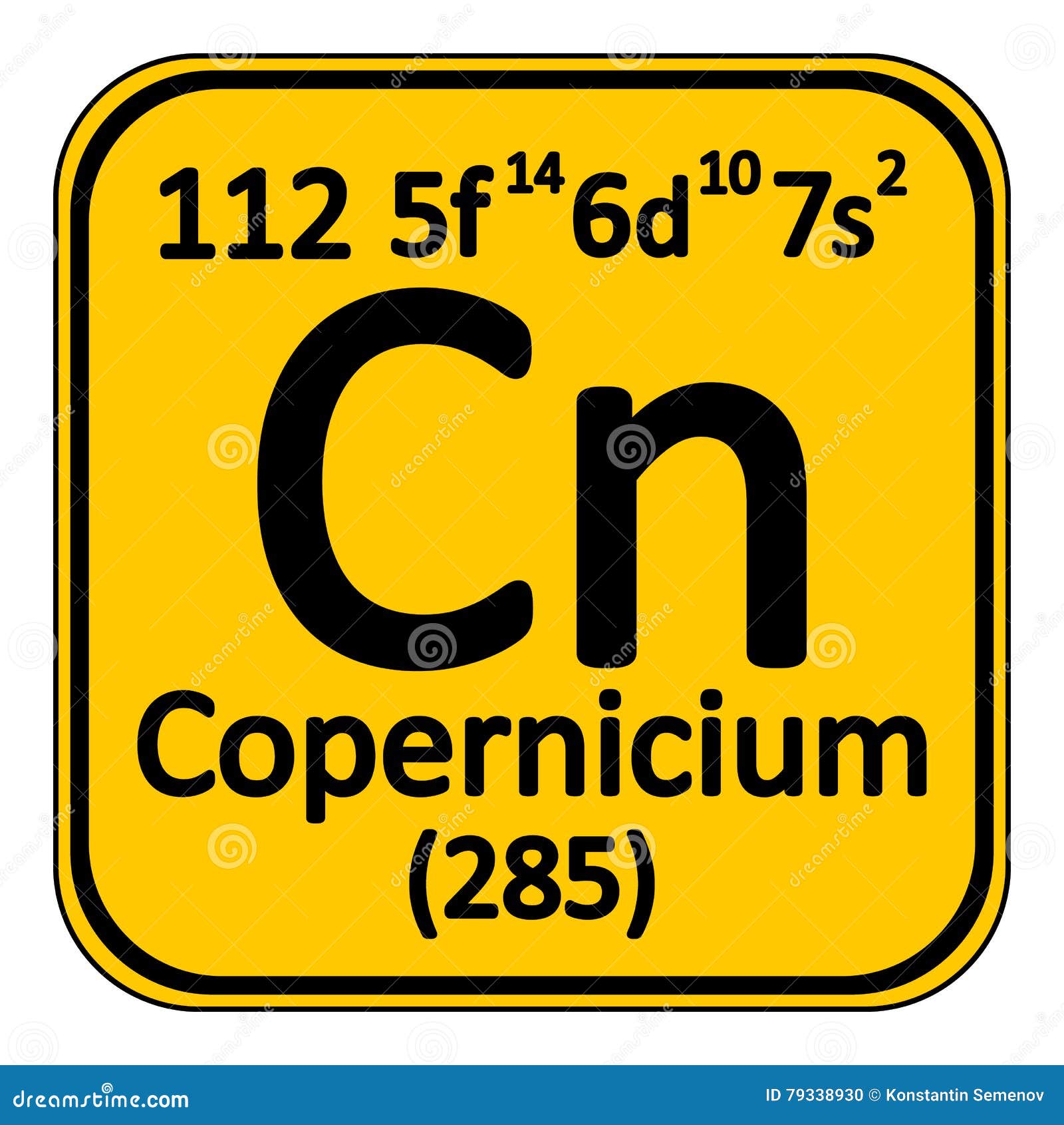 Periodic Table Element Copernicium Icon. Stock Photo | CartoonDealer ...