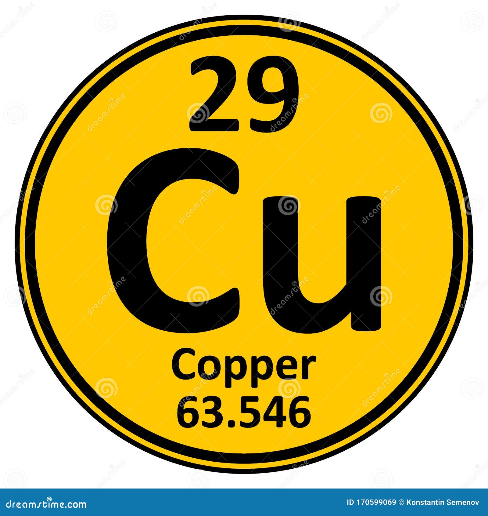 Periodic Table Element Copper Icon Stock Illustration - Illustration of ...