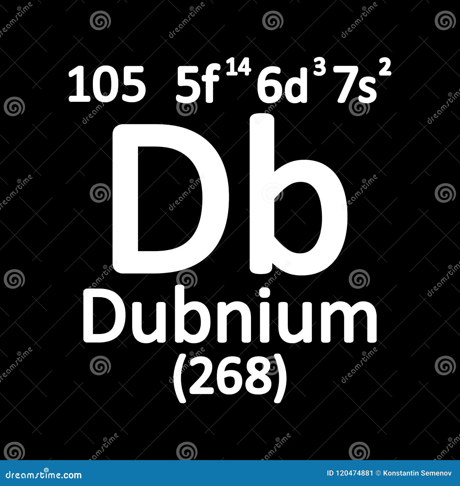 Periodic Table Element Dubnium Icon. Stock Illustration - Illustration ...