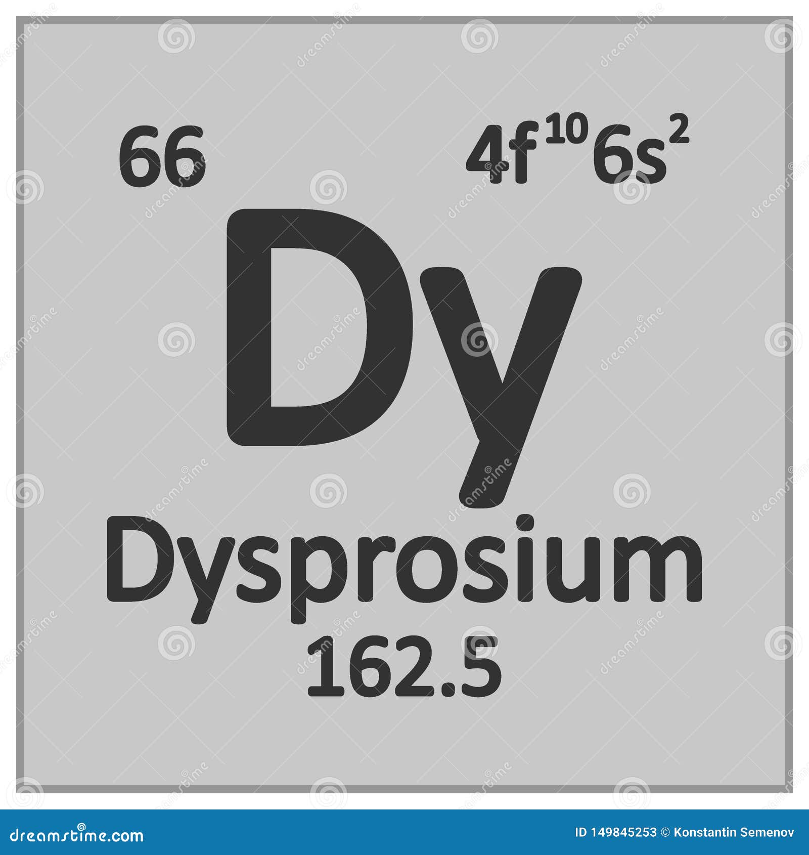 Periodic Table Element Dysprosium Icon Stock Illustration ...