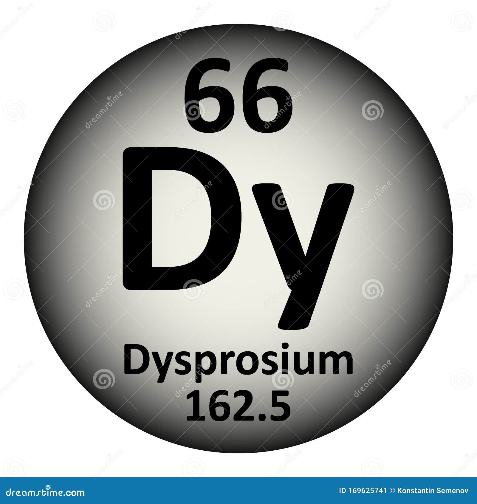 Periodic Table Element Dysprosium Icon Stock Illustration ...