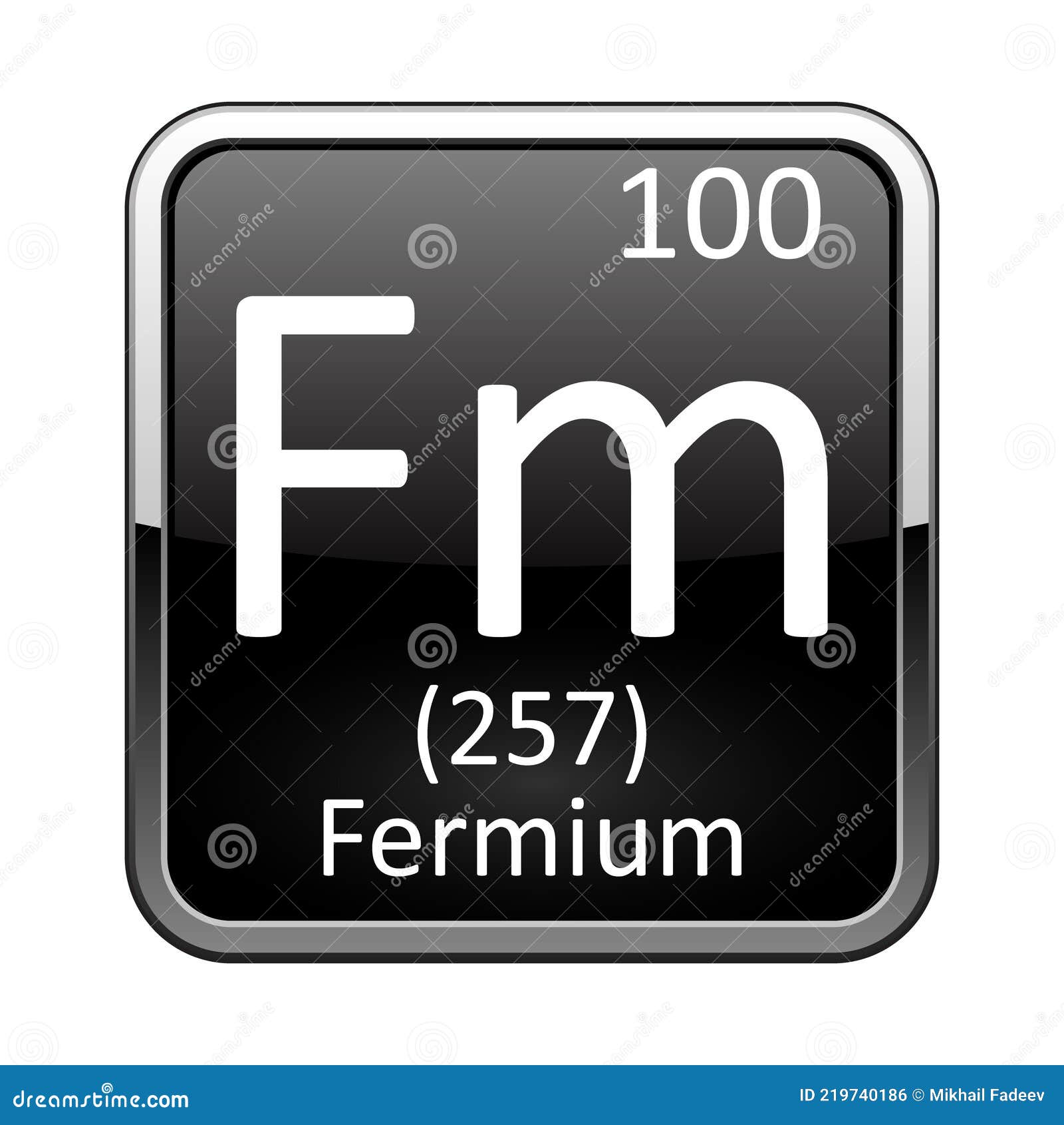 The Periodic Table Element Fermium. Vector Illustration Stock Vector ...