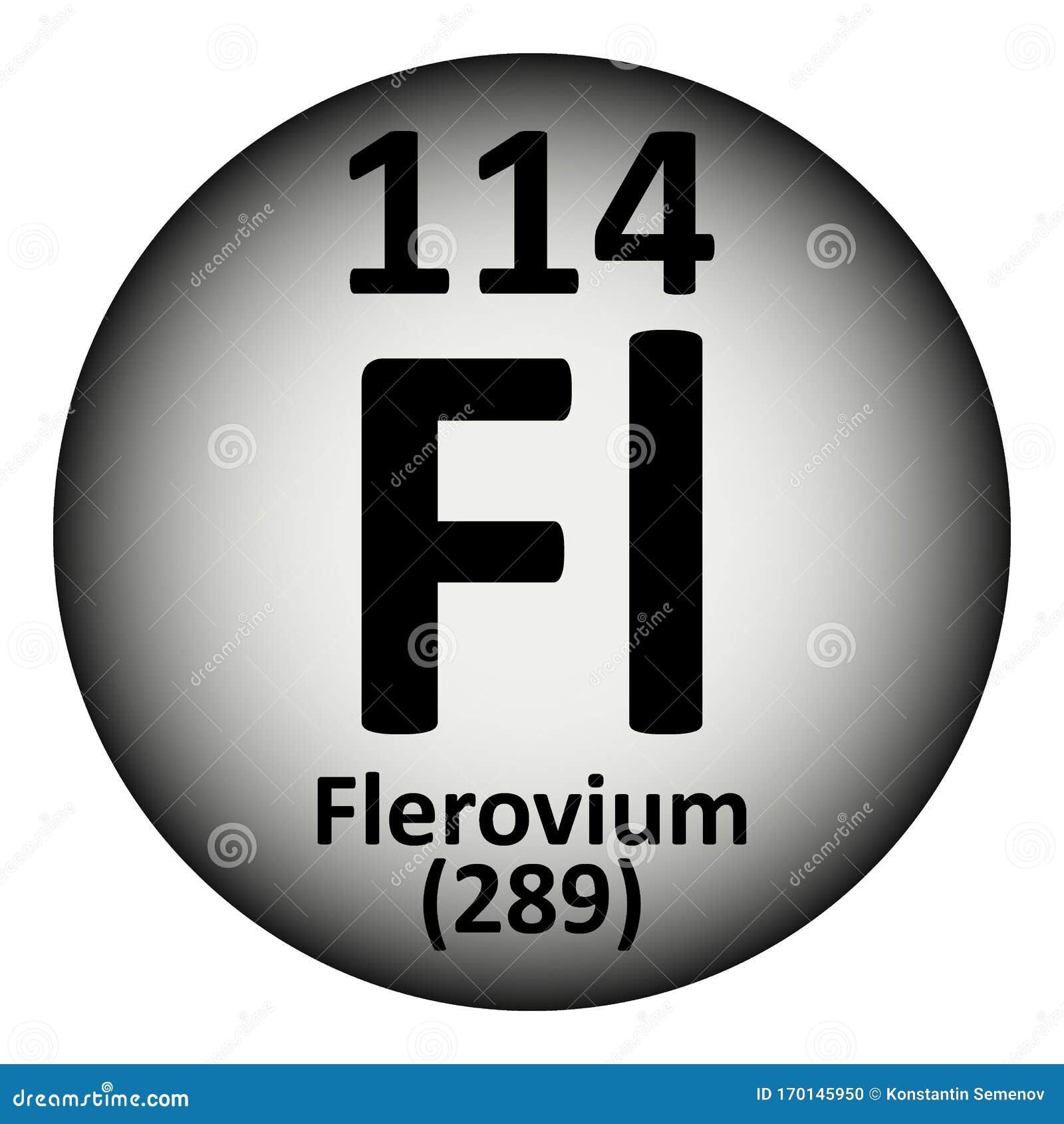 Periodic Table Element Flerovium Icon Stock Illustration - Illustration ...