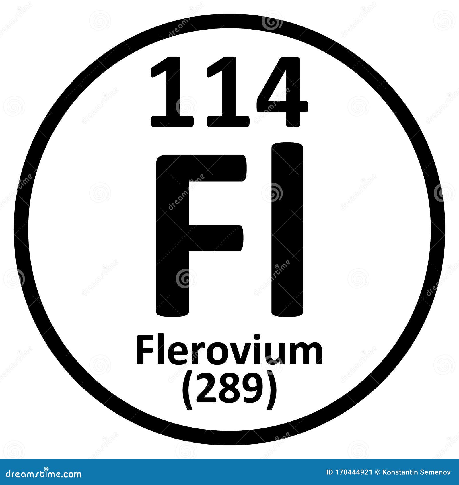 Periodic Table Element Flerovium Icon Stock Illustration - Illustration ...