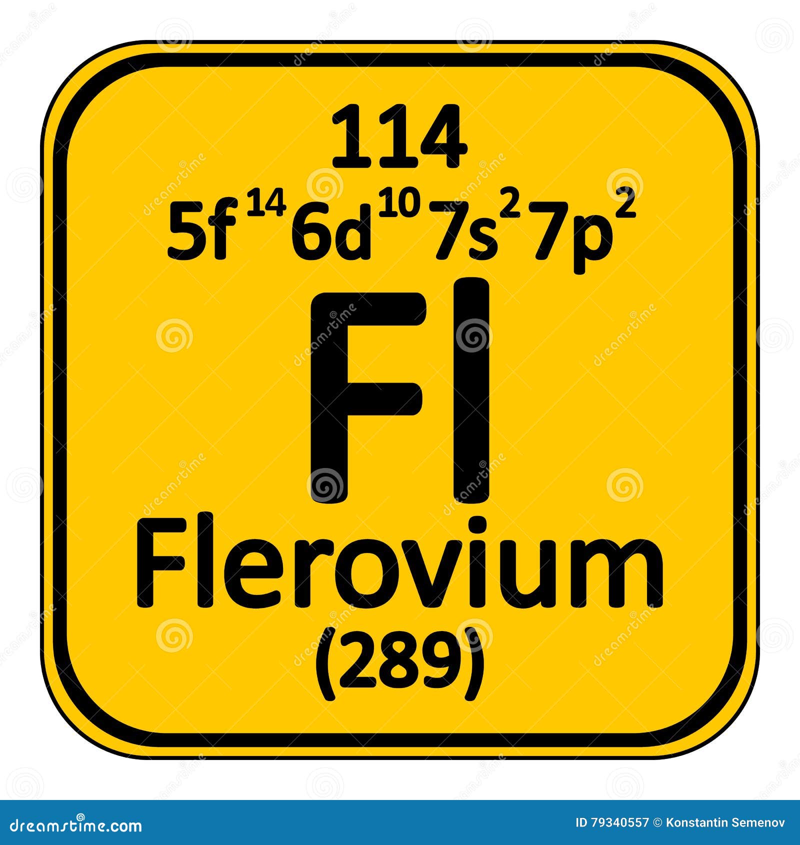 Periodic Table Element Flerovium Icon. Stock Illustration ...