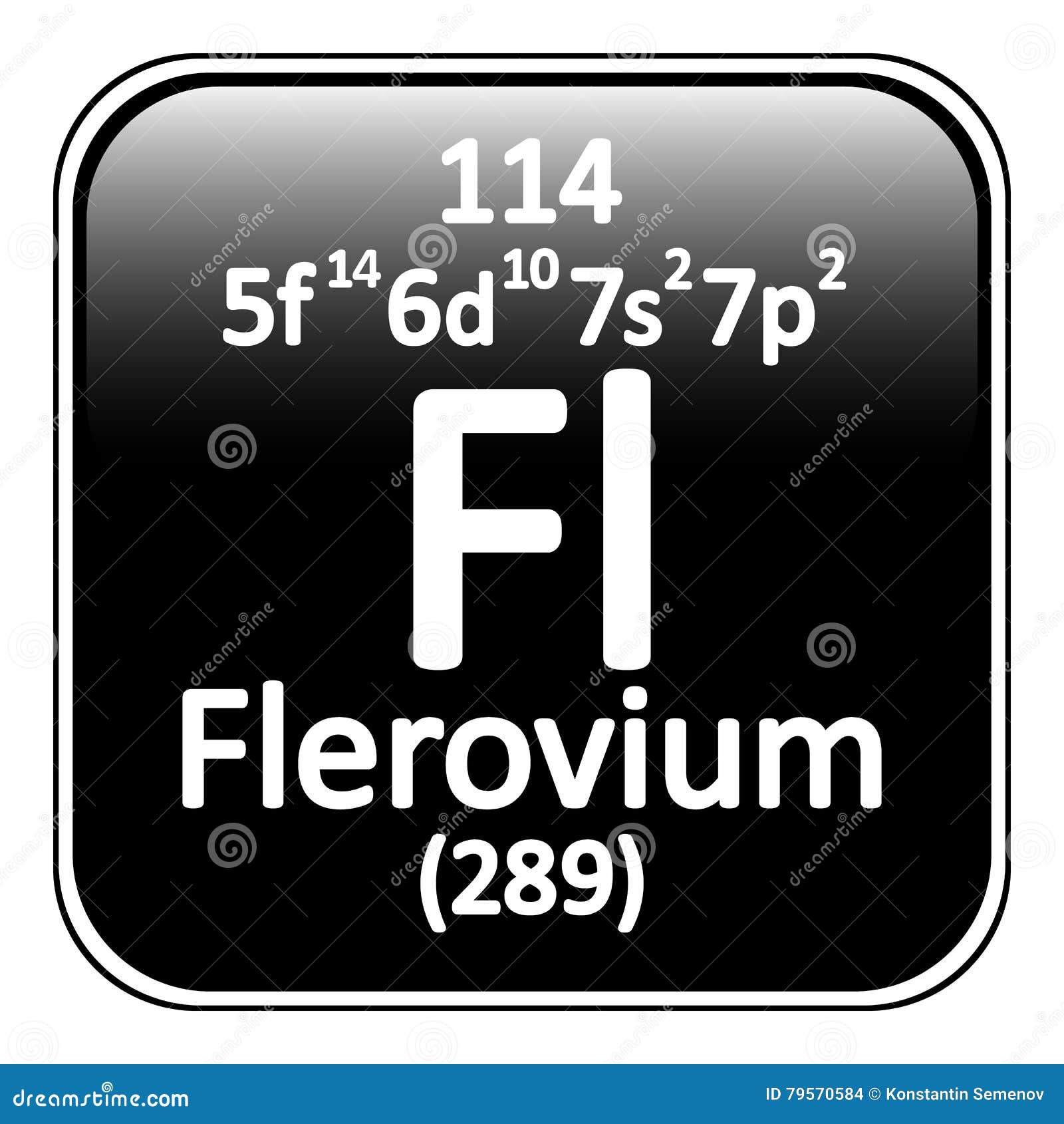 Periodic Table Element Flerovium Icon. Stock Illustration ...